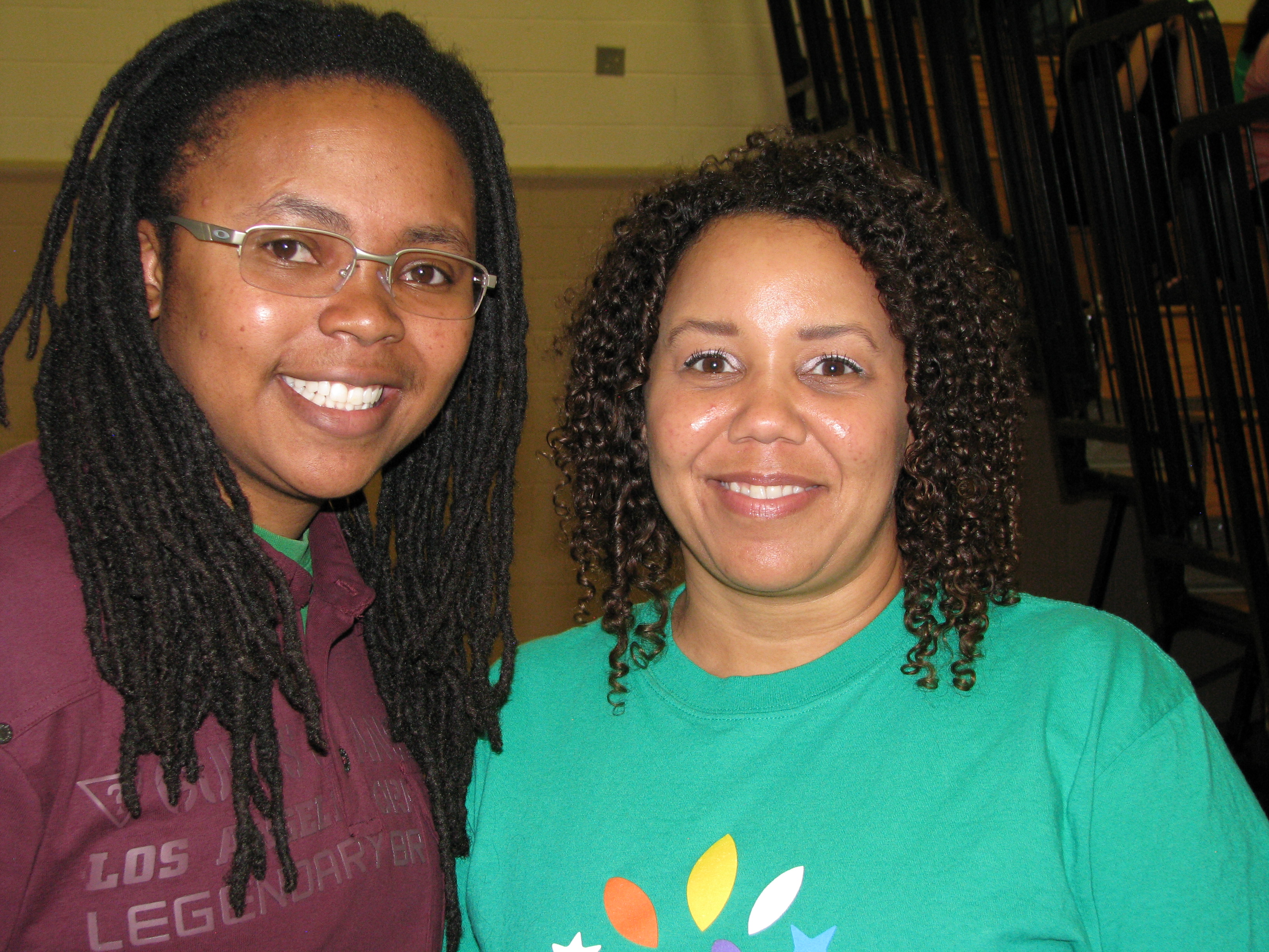 Kim Desmond, left, and Tricia Hoy smile at the success of the day