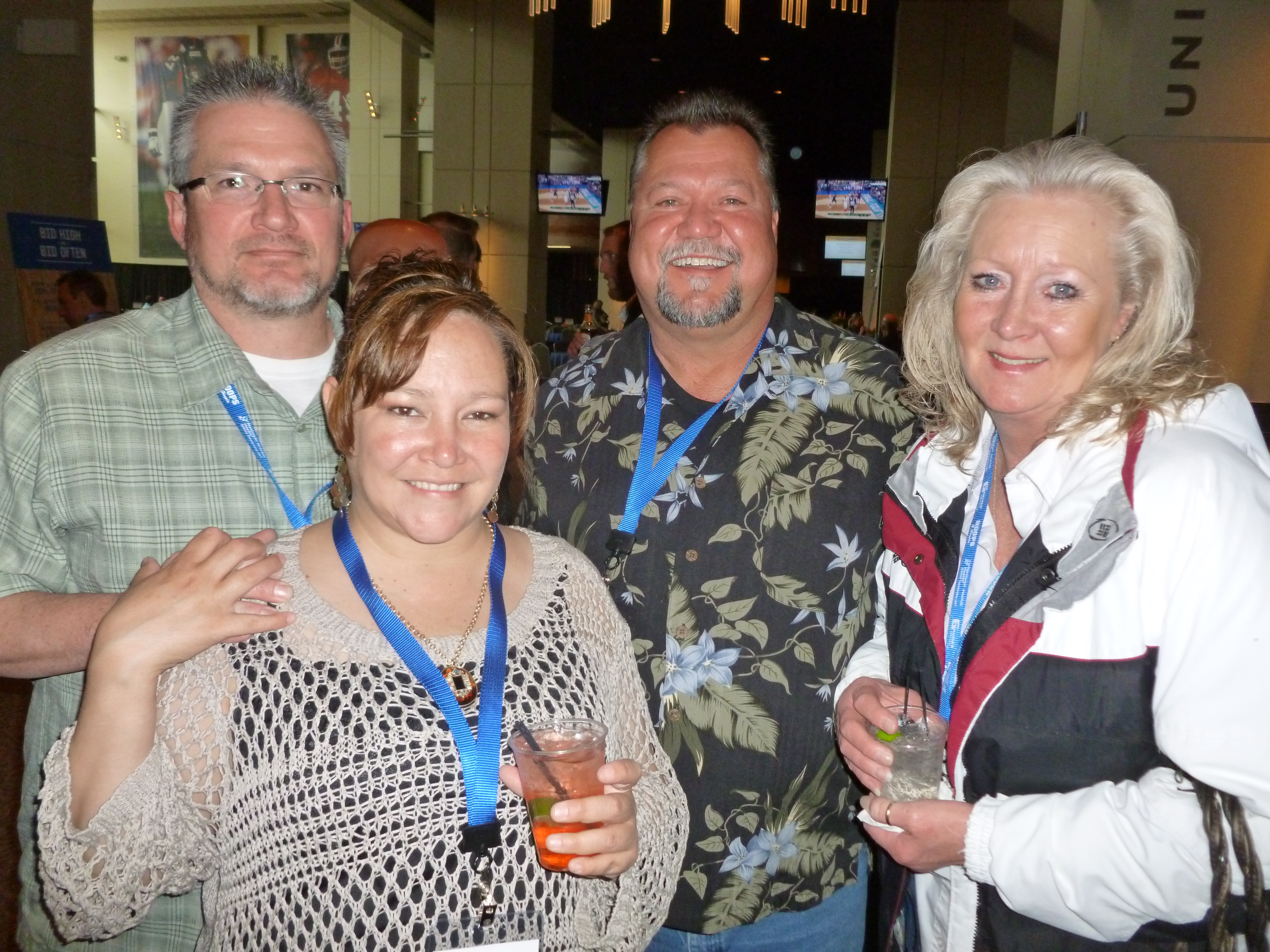Angela and Mark Kirksey (left), with Robert and Sharon Wilton