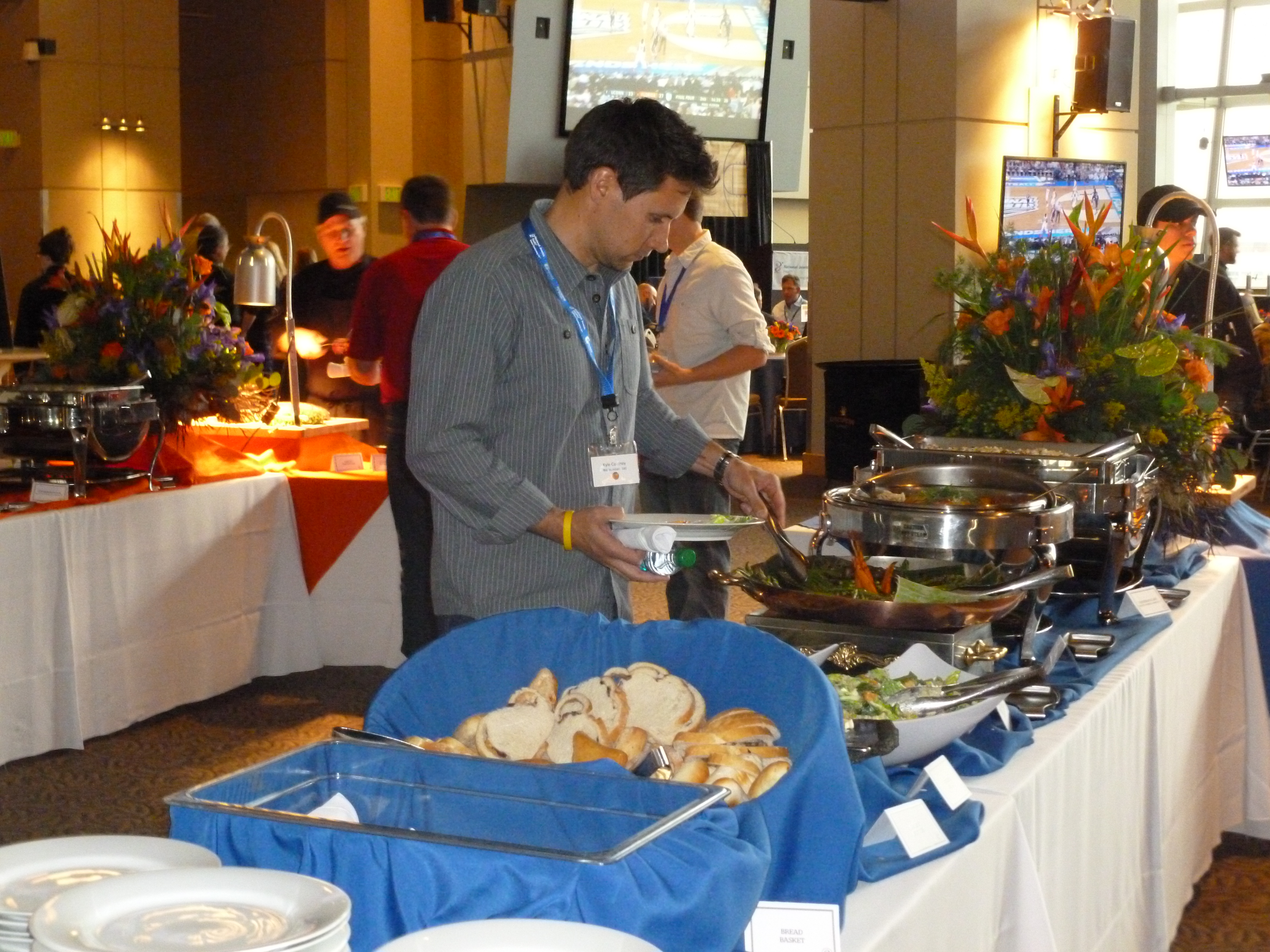 Epicurean Catering provided a hearty buffet for Hoops & Hoopla guests.