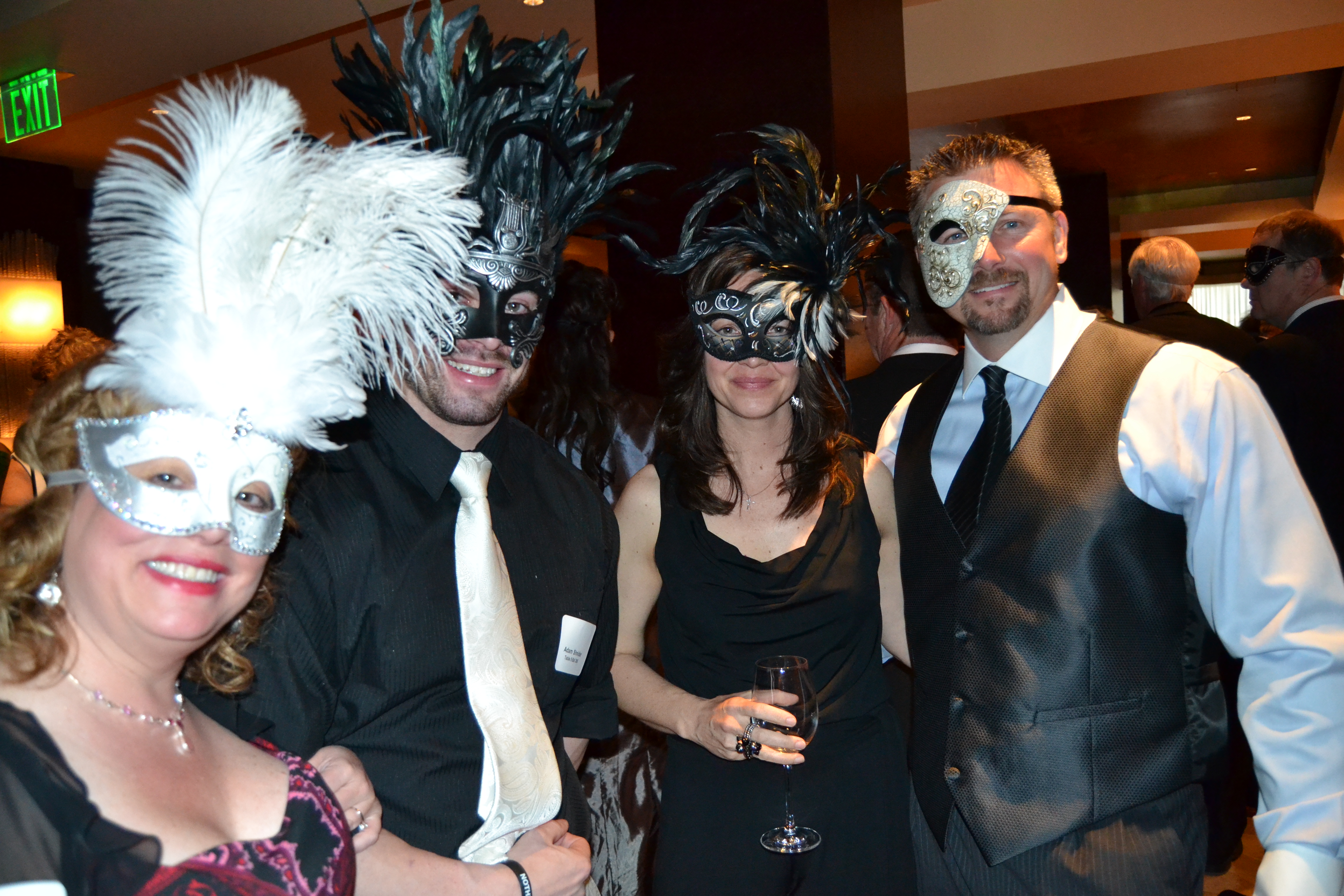 From left, Linda Hughes, Adam Schnider, Molly Secher, Craig Secher