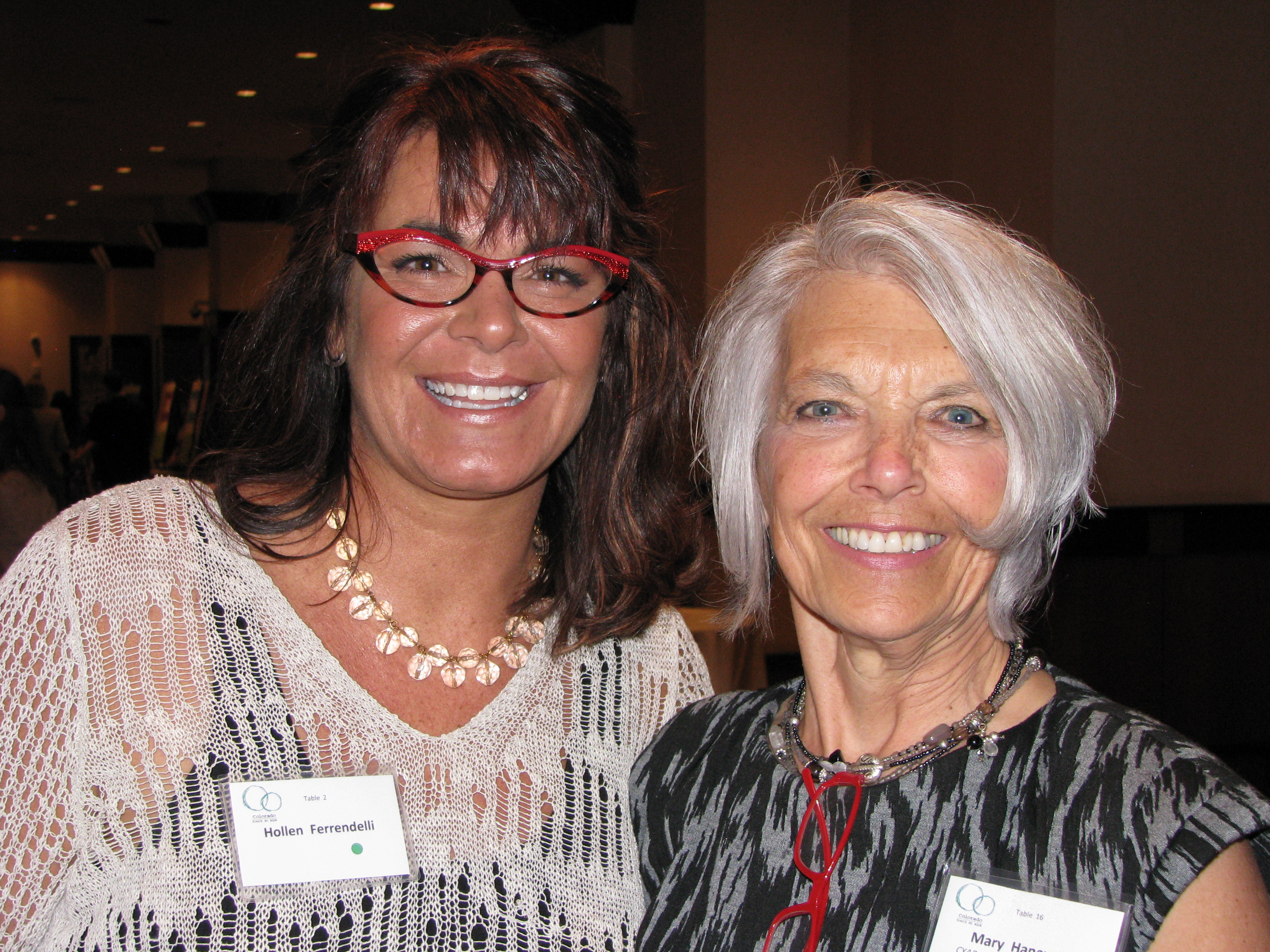 Hollen Ferrendelli, left, and Mary Hanewell enjoy the day