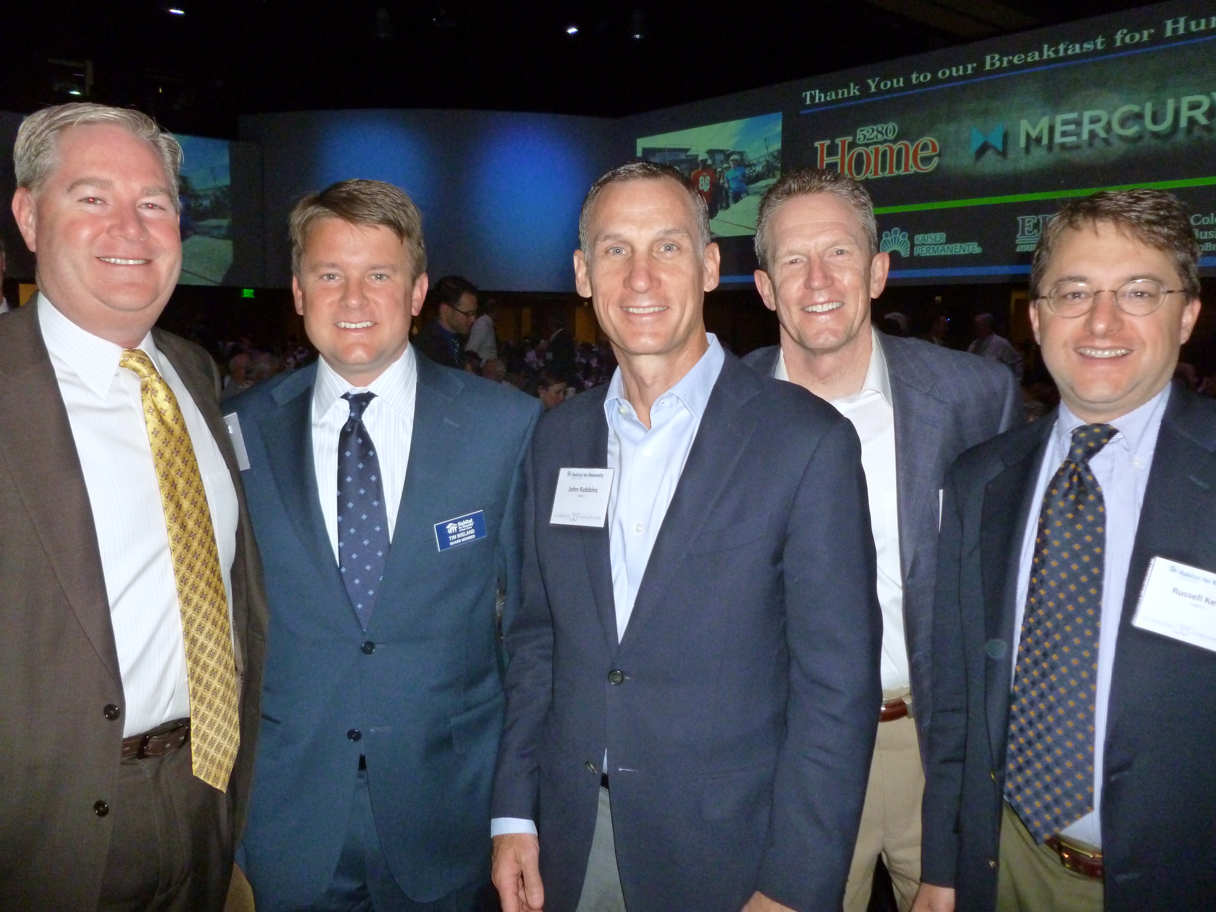 (l to r): Jeff Merman, board member Tim Wieland, John Robbins, Mark ...