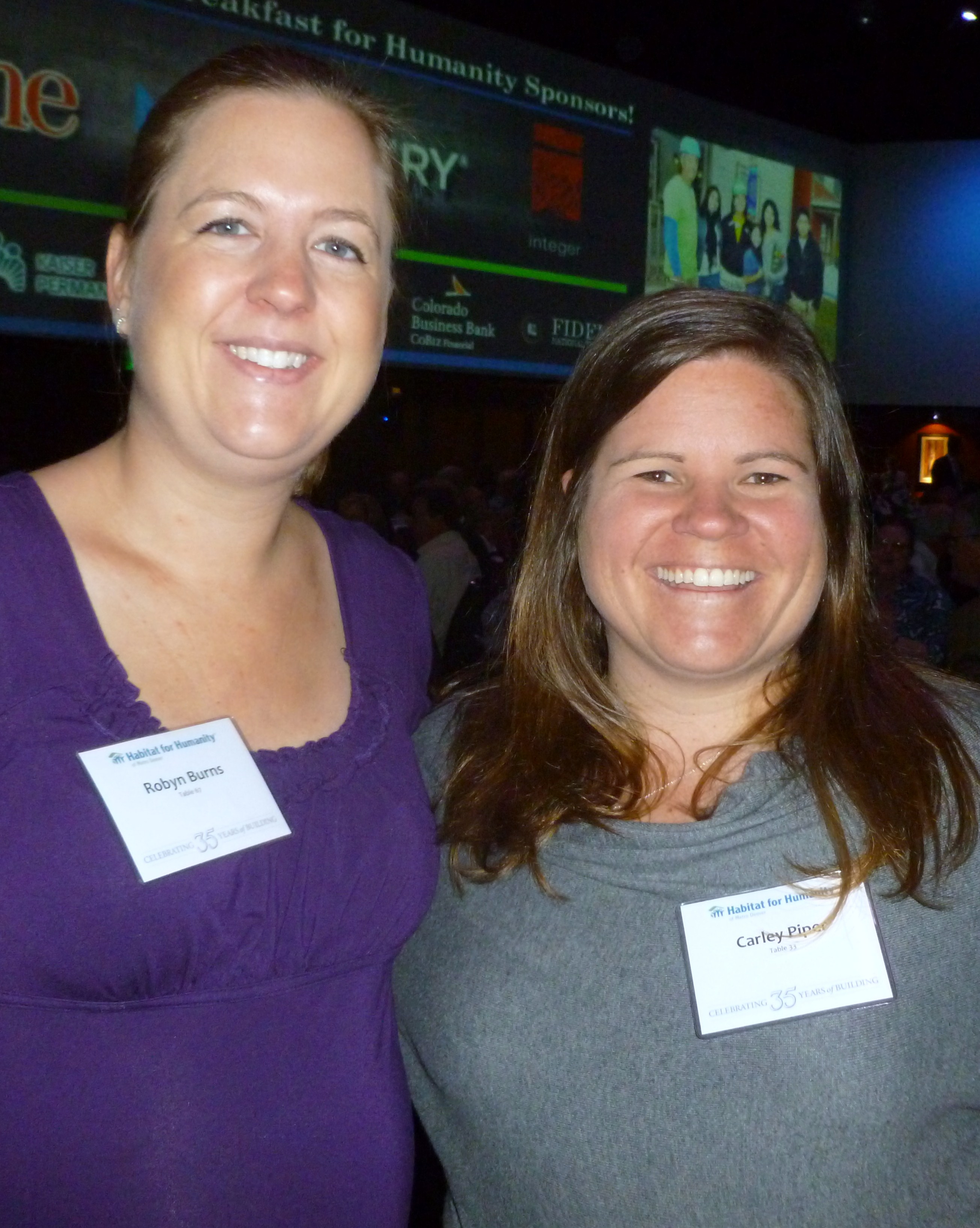 Robyn Burns (left) and Carley Piper