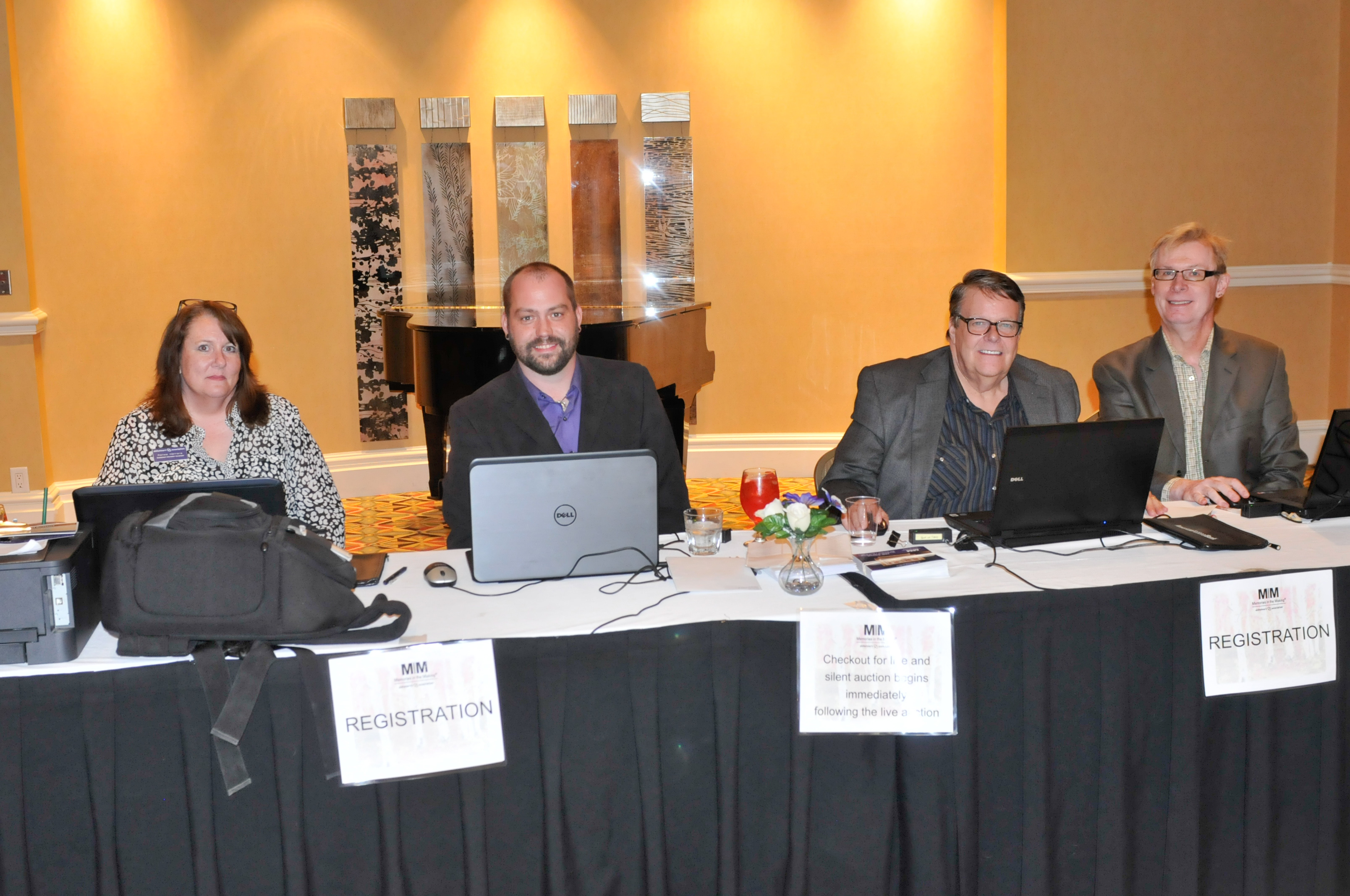 Renee Herrera, left, Shane Hoffman, John Locke and Keith Swanson helped ...