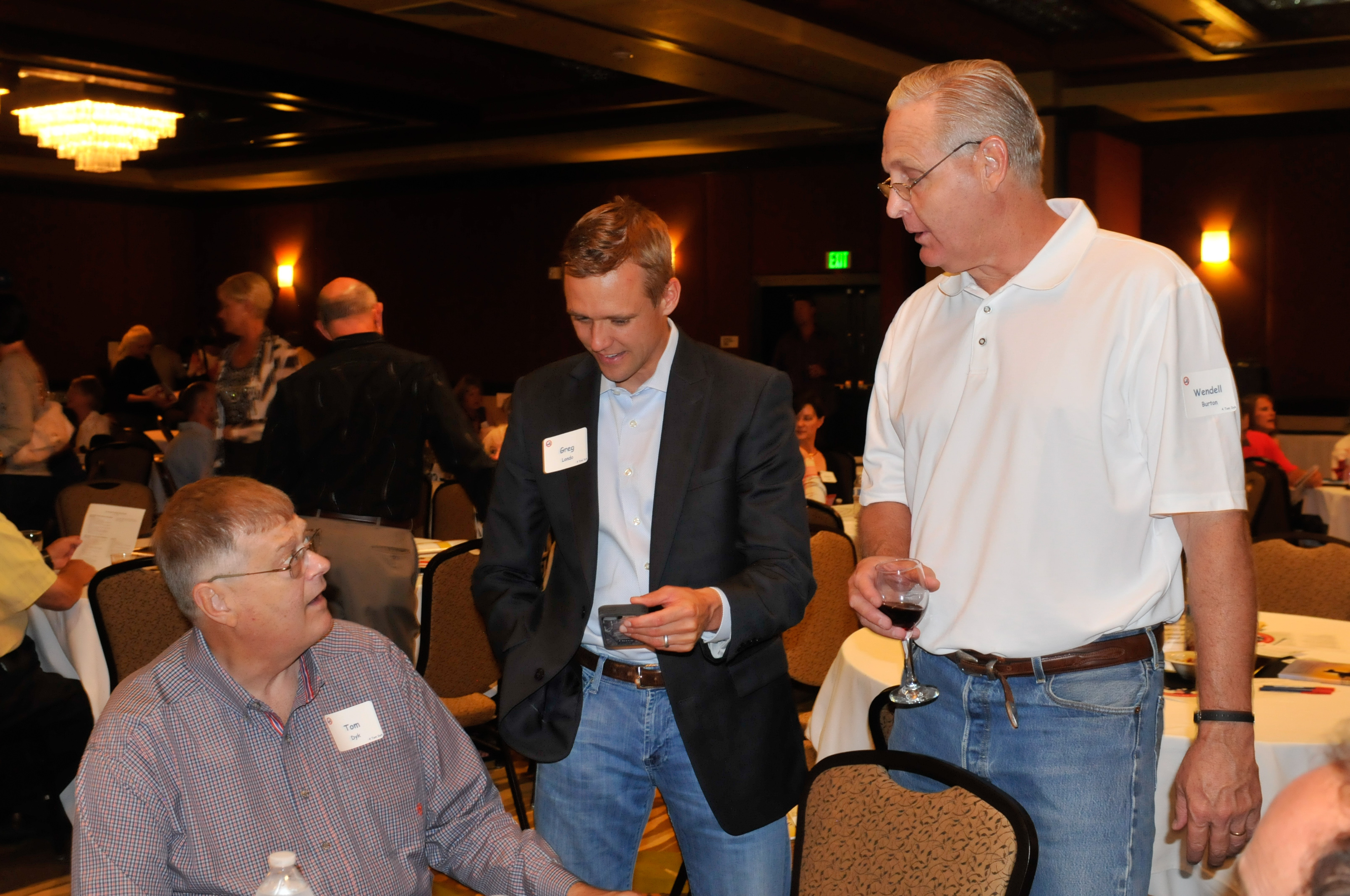 Tom Dyk, left, Greg Londo and Wendell Burton