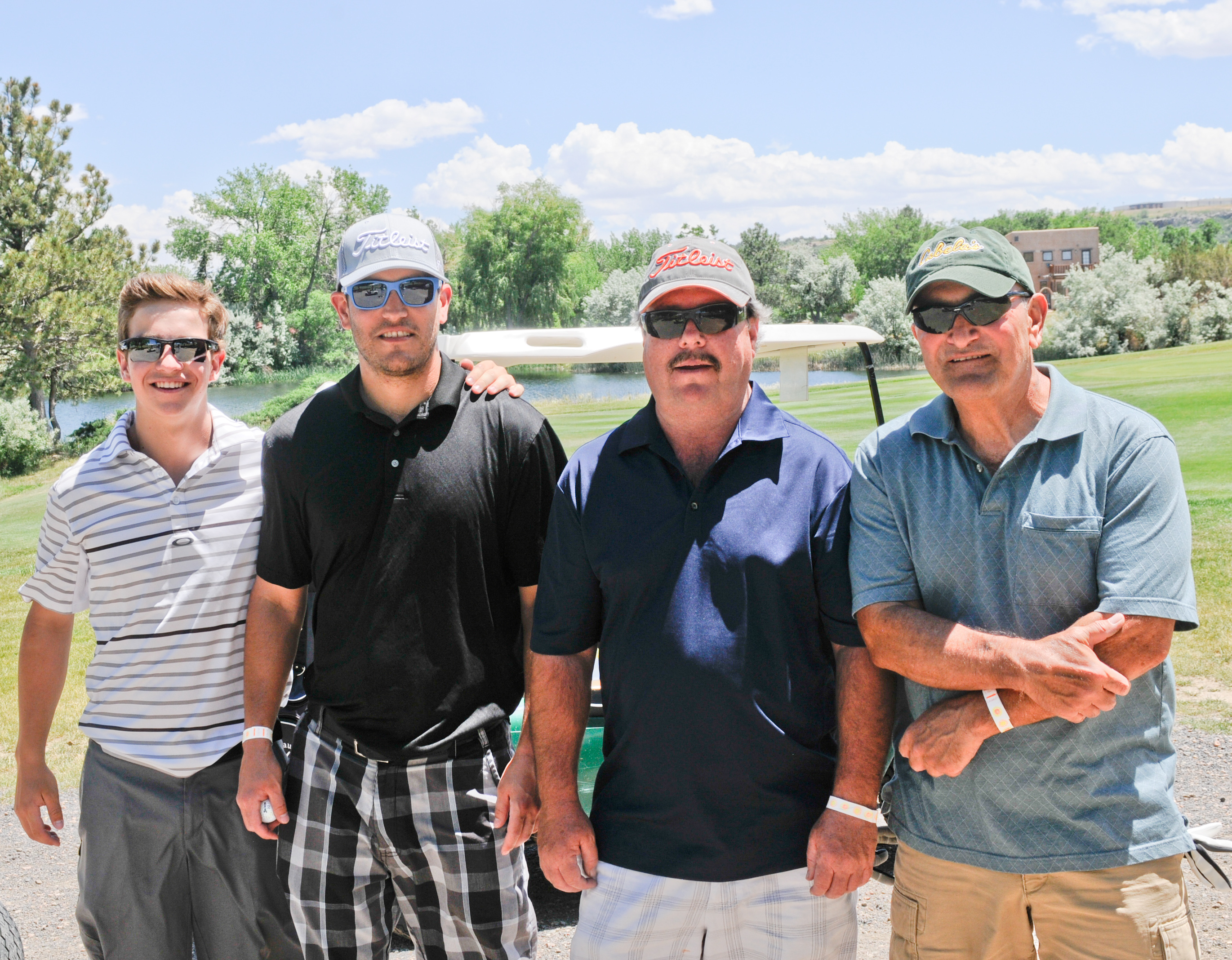 Dru Novak, left, Jeff Sciortino, Jerry Sutton and Lou Sutton