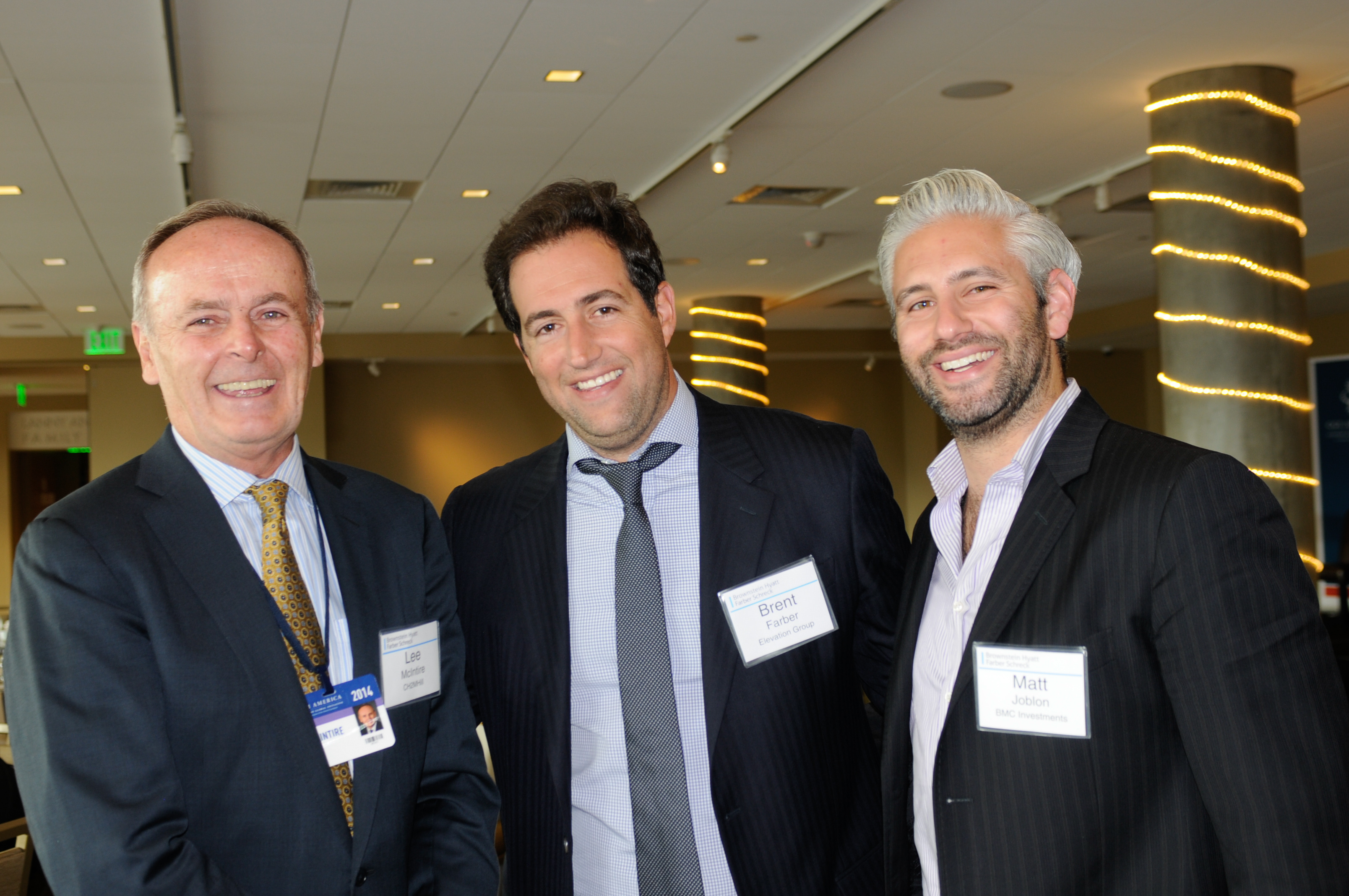 Lee McIntire, left, Brent Farber and Matt Joblon