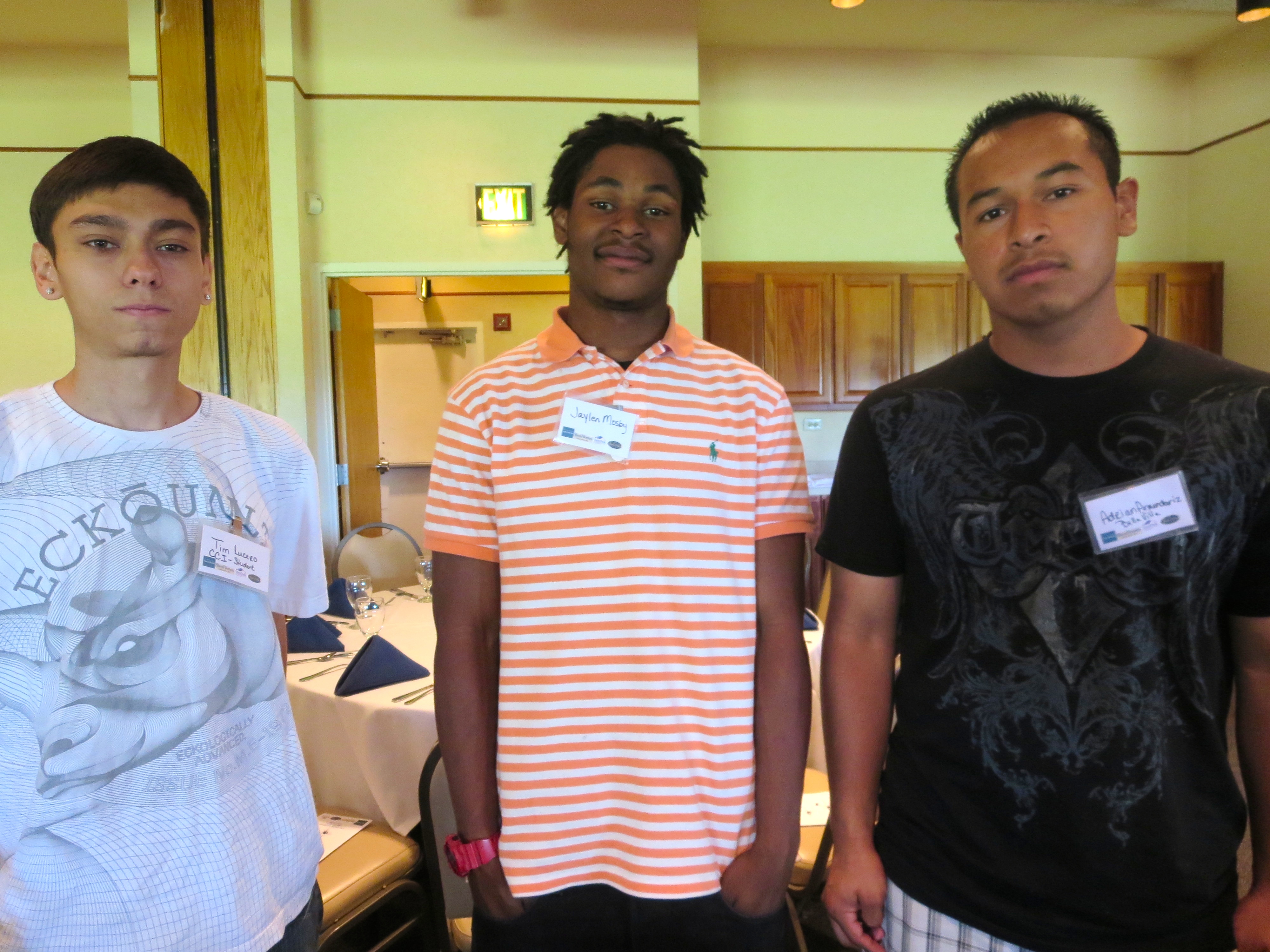 L to R: Tim Lucero, Jaylen Mosby, Adrian Armendariz, Student Ambassadors