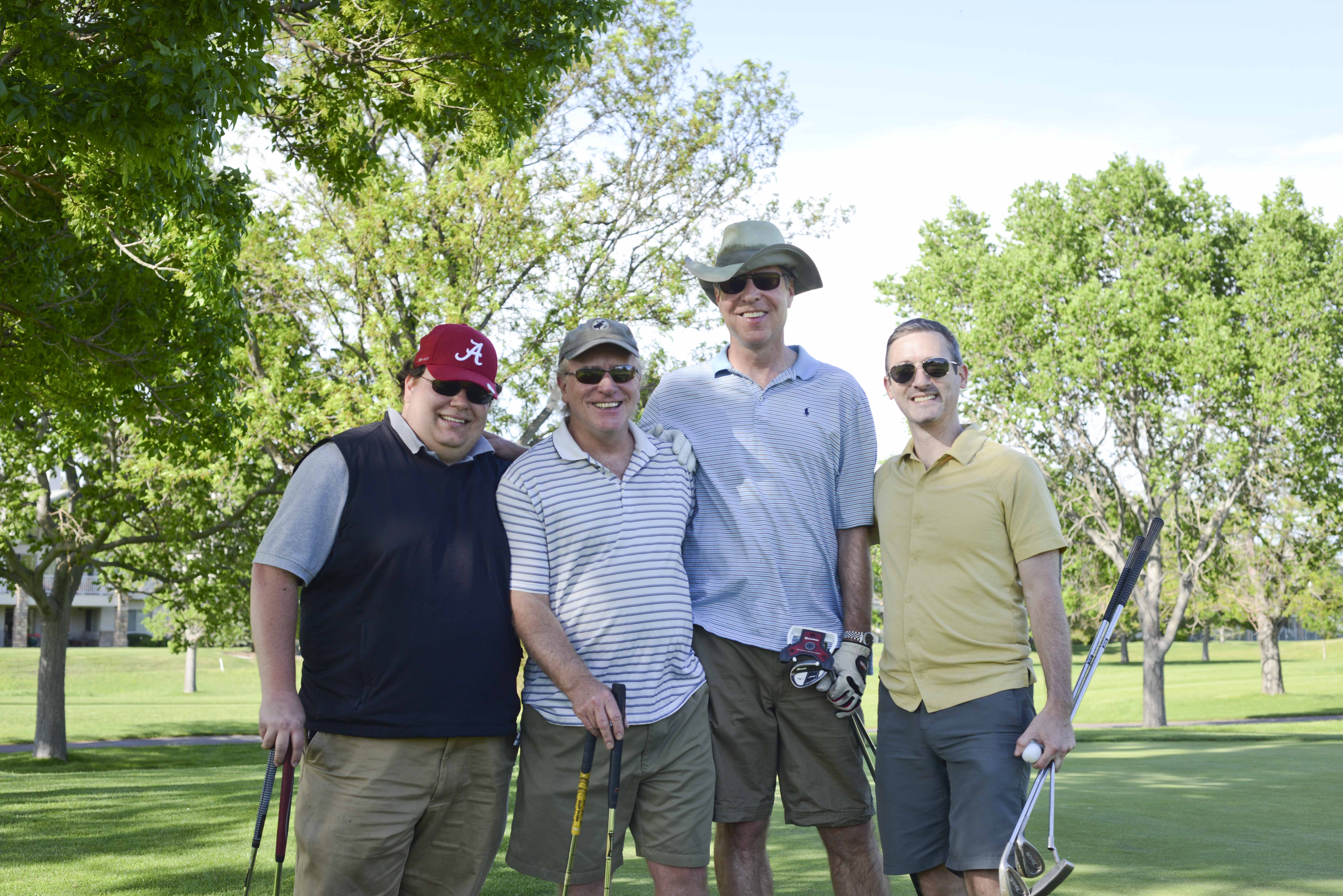 Justin Bartels, left, with John Kinzie, Peter Cooper, and Tony Pierce