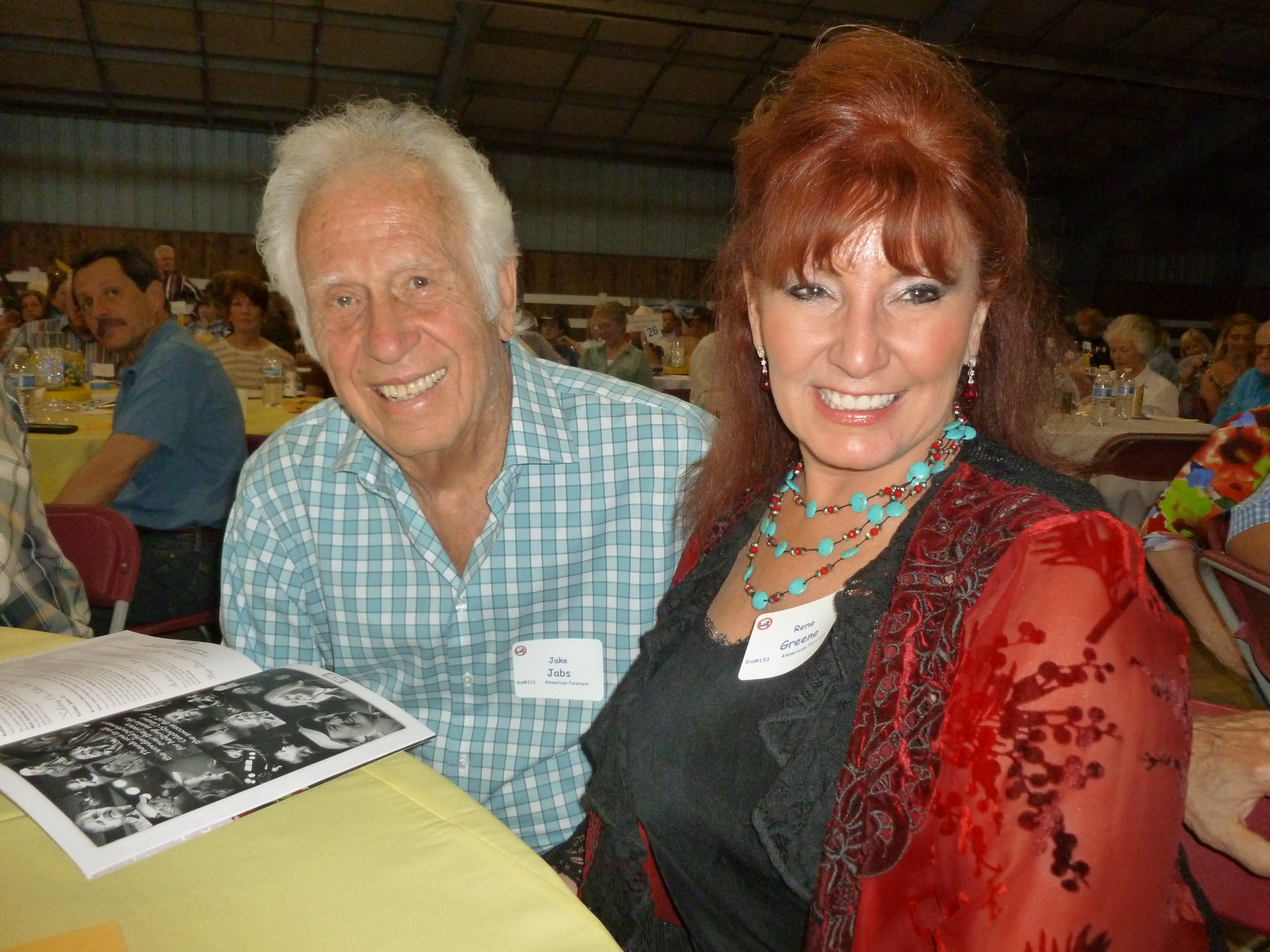 Longtime supporter Jake Jabs with Rene Greene