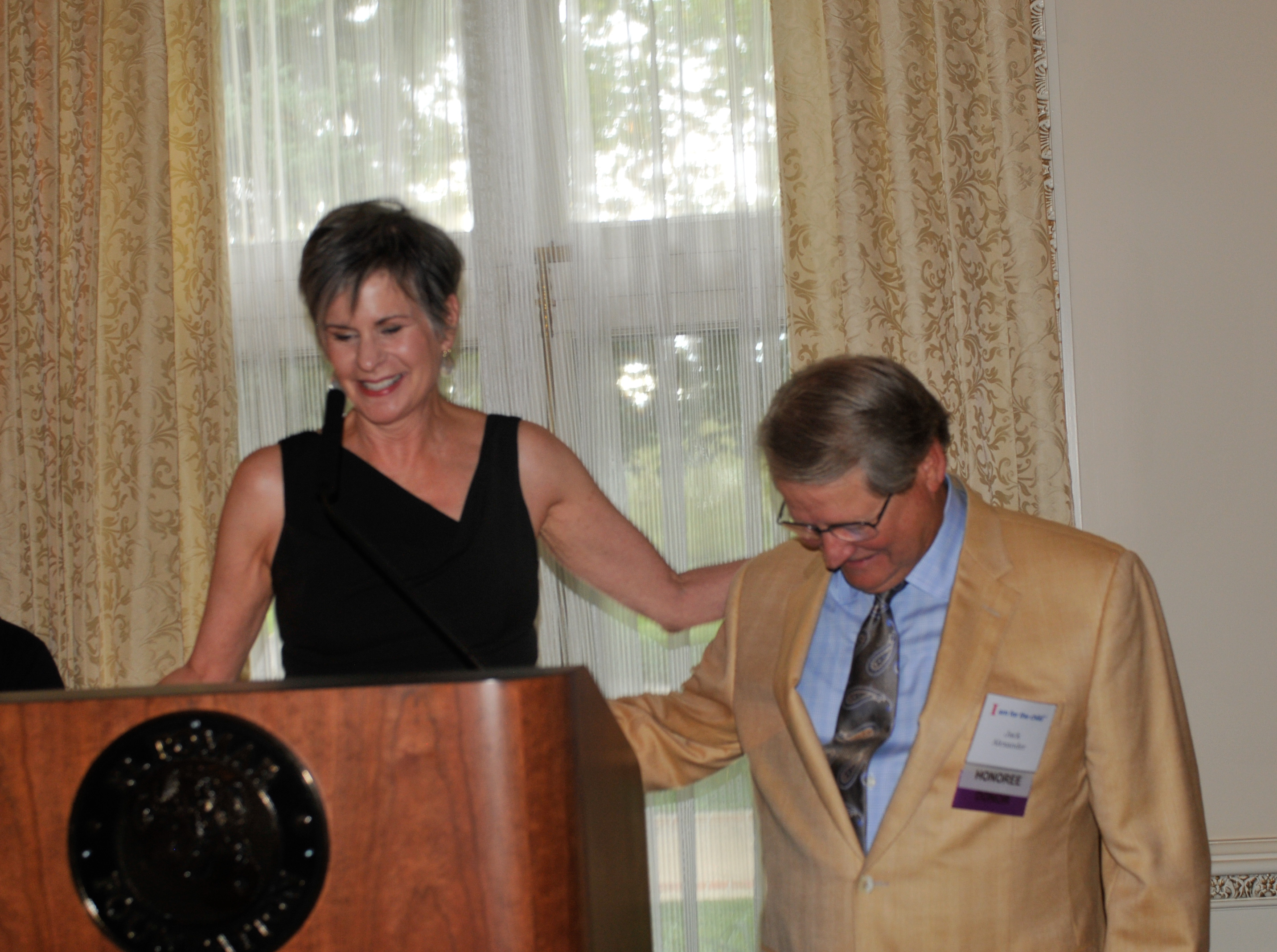 Trudy Strewler Hodges welcomes Jack Alexander of the Helen K and Arthur ...