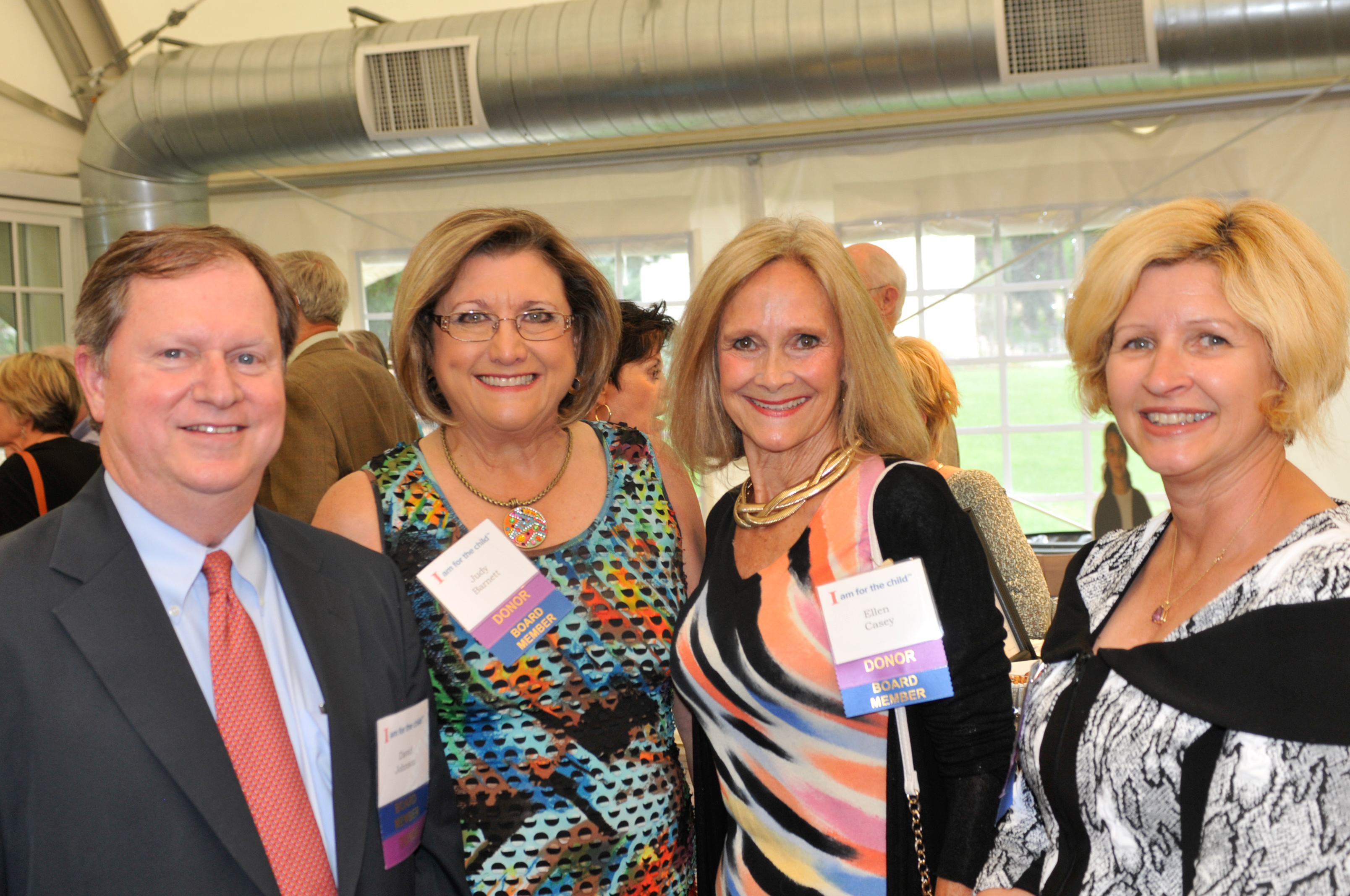 Board member David Johnson, left, Judy Barnett, first board president ...