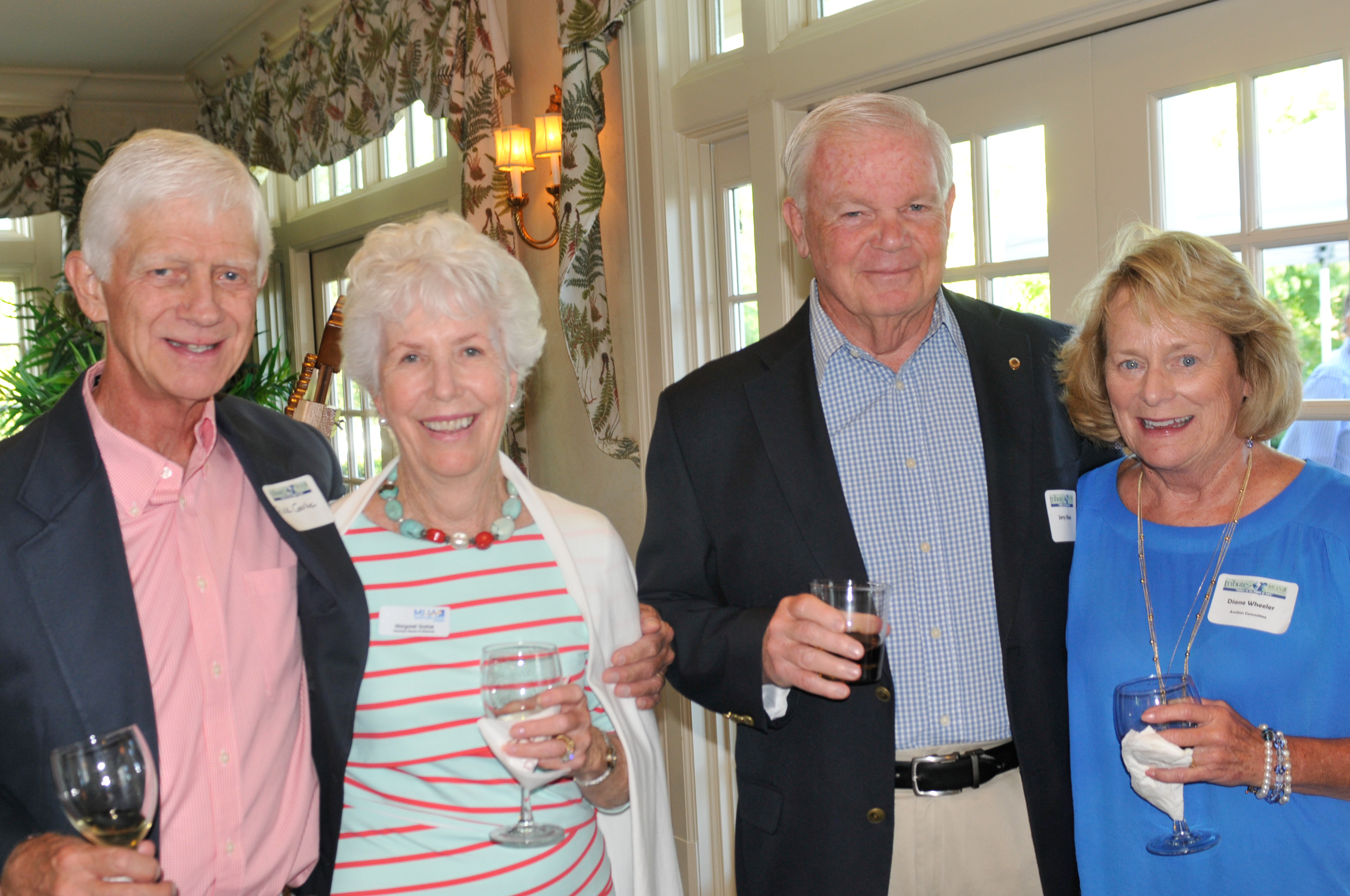 Rick and Margaret Garbe, left, (honorary board) and Jerry and Diane Wheeler