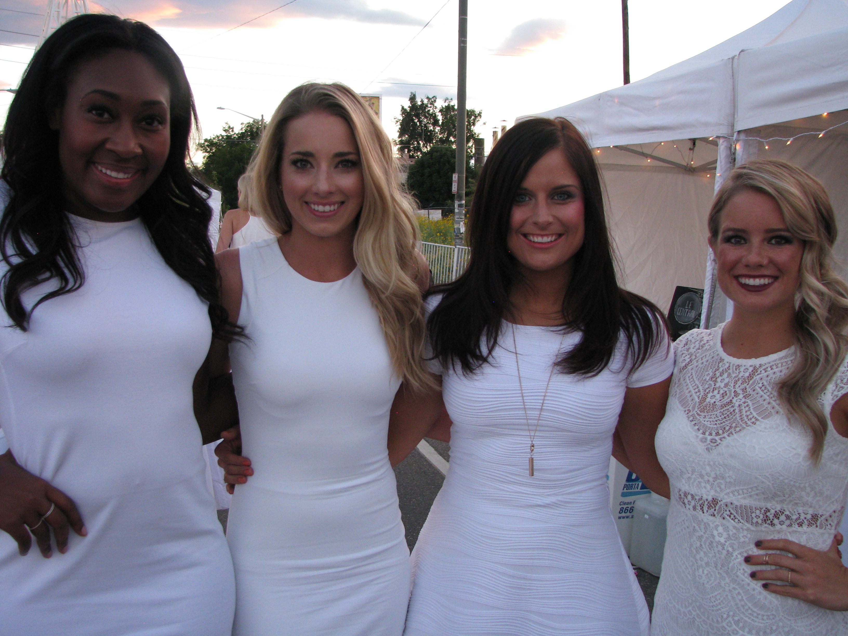 Monet Hires, left, smiles with Jaclyn Dougherty, Christie Schewe and ...