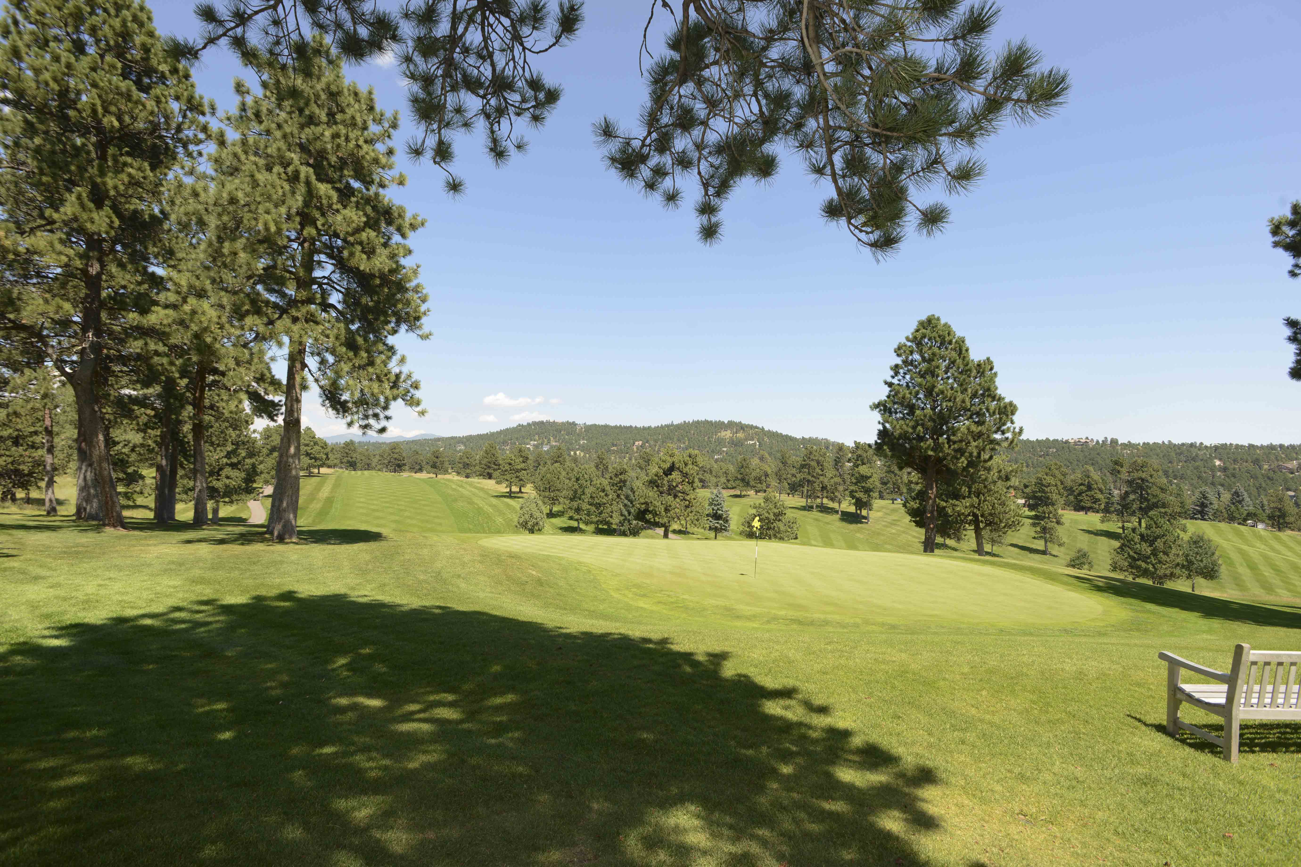 Players enjoyed a beautiful day for golf at the Hiwan Golf Club