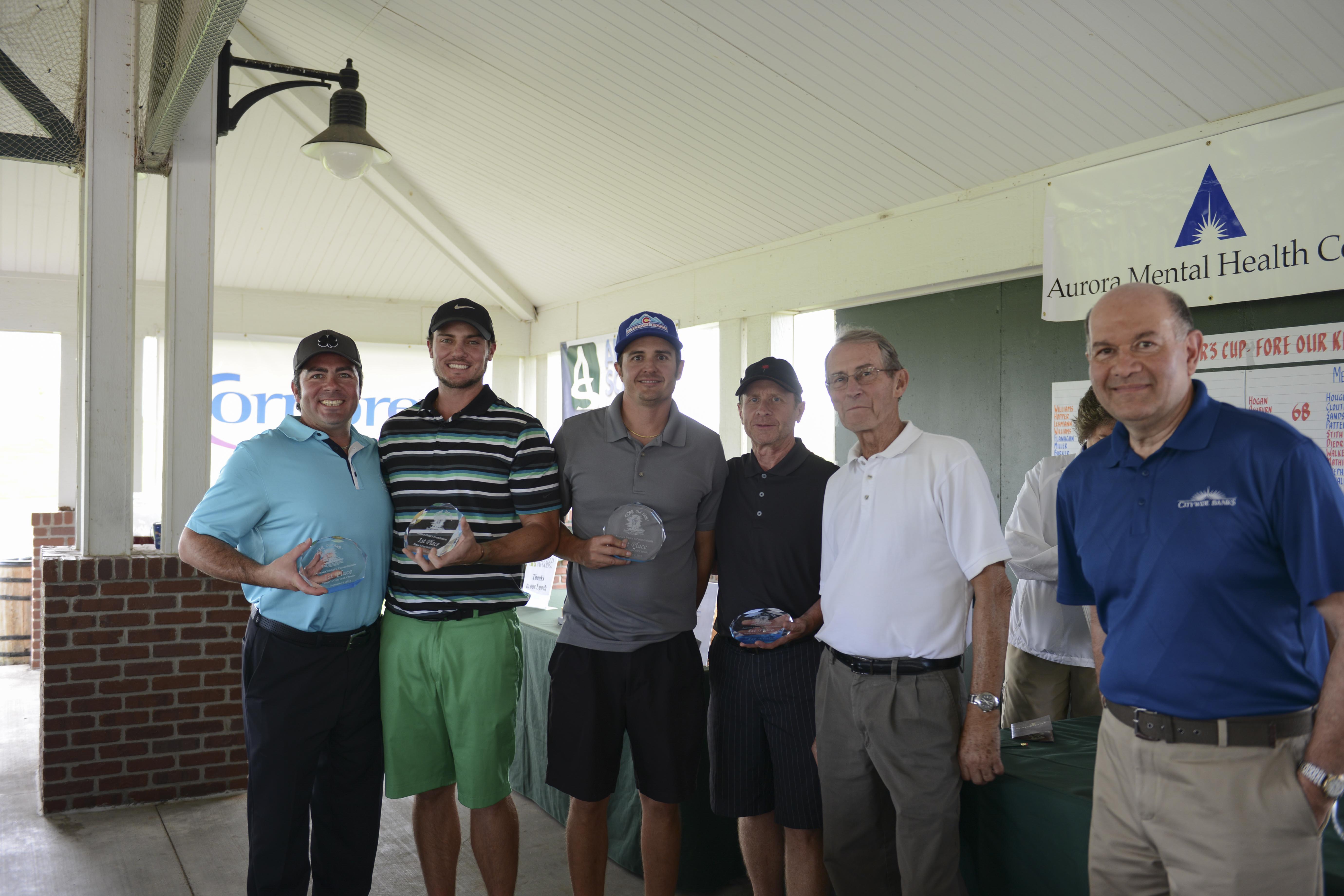 The men's first place foursome of Mike Grube, Nick Nosewicz, Will ...