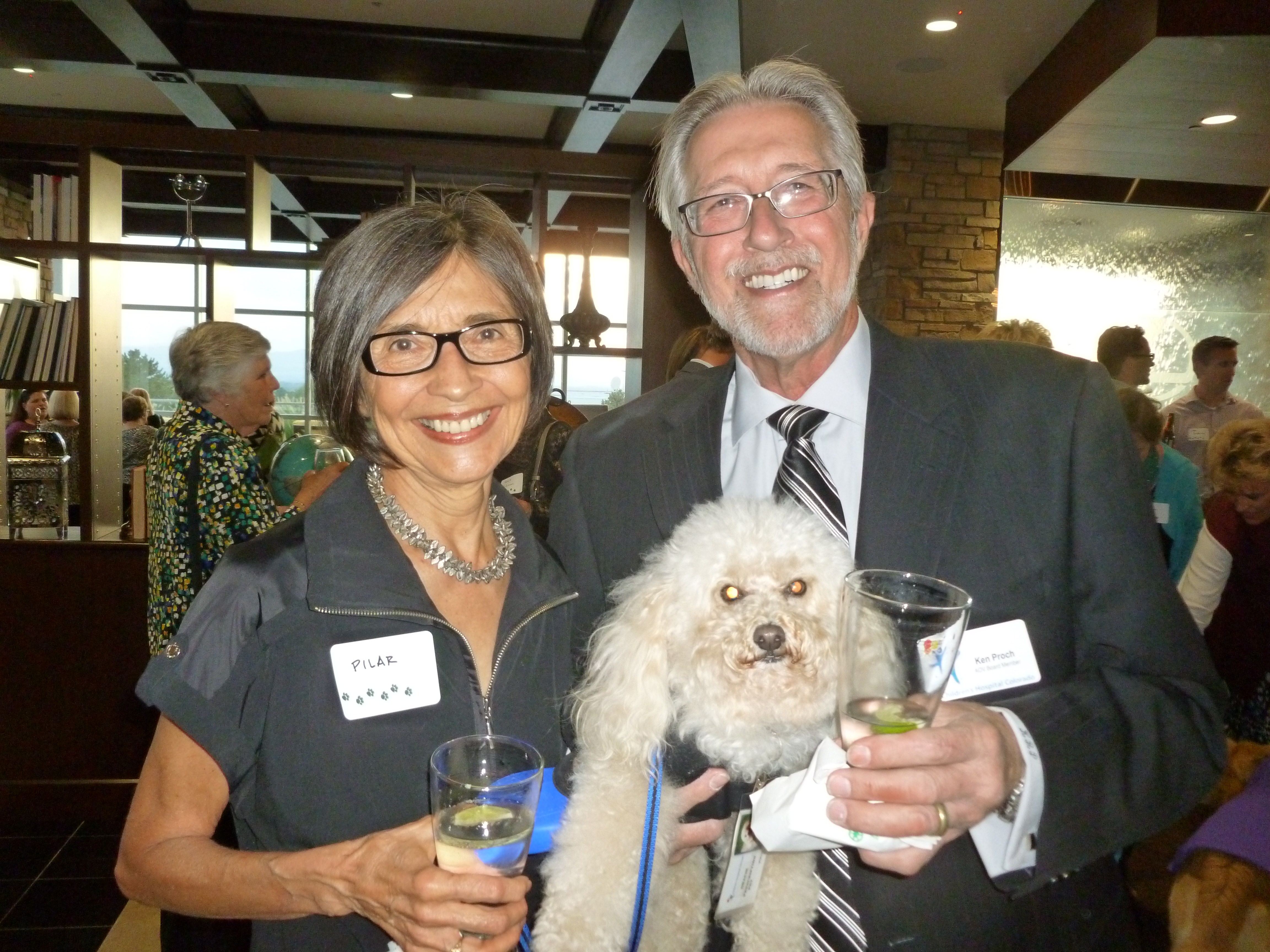 Pilar Baca and board member Ken Proch with Gracie