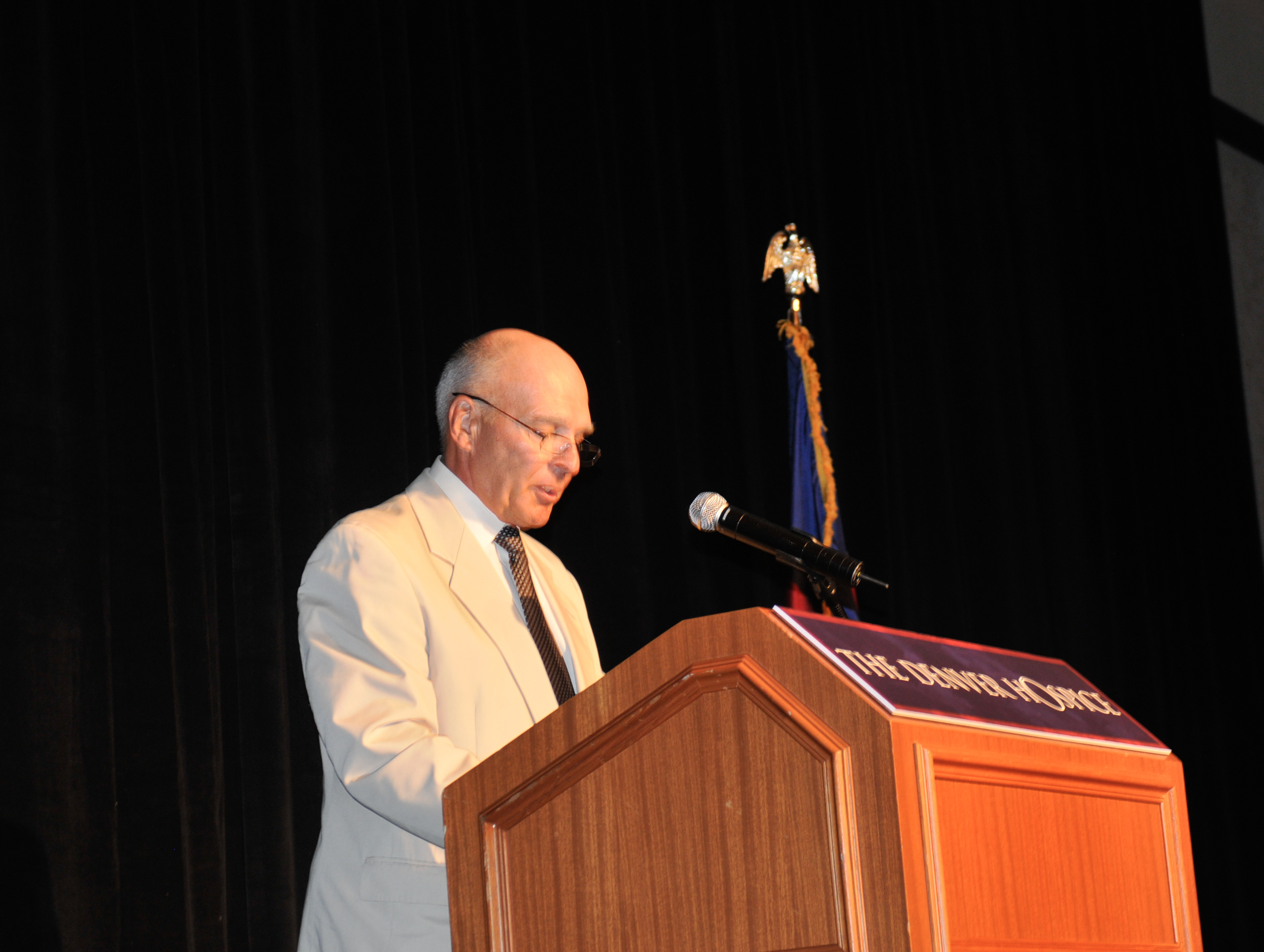 Tony Accetta urges attendees to give generously