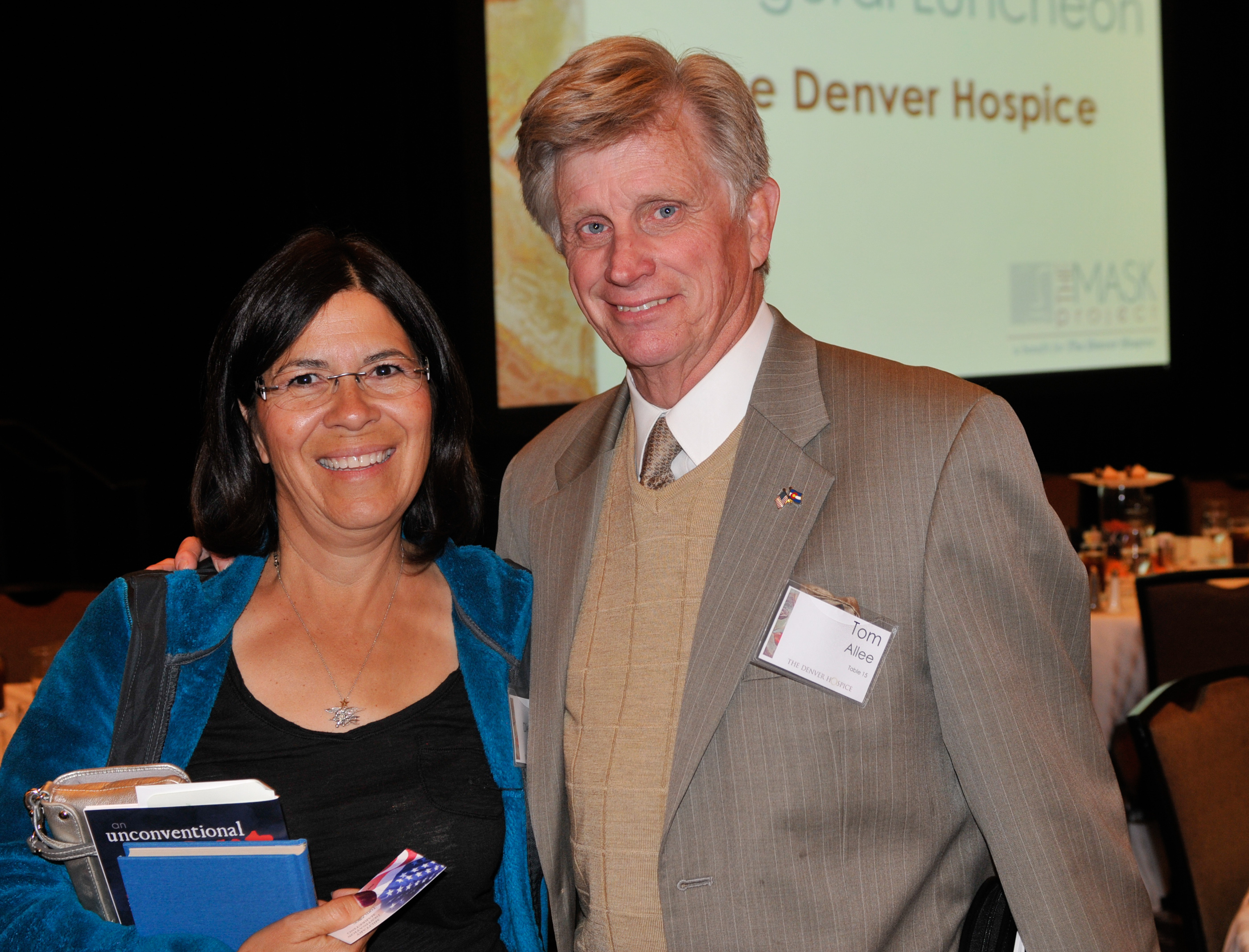 Cindy Dietz-Marsh, mother of fallen SEAL Danny Dietz, with Tom Allee