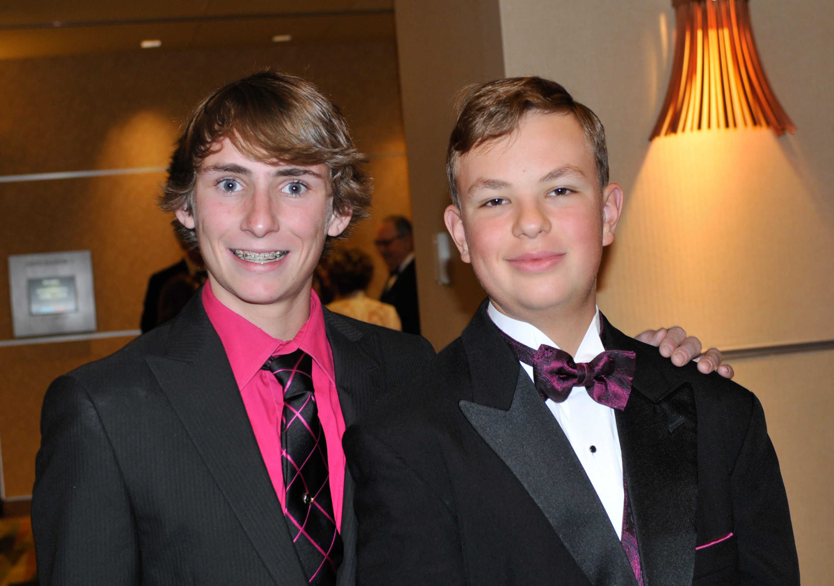 Children's ambassadors Bryan Warnecke, left, and Noah Devolve, who ...