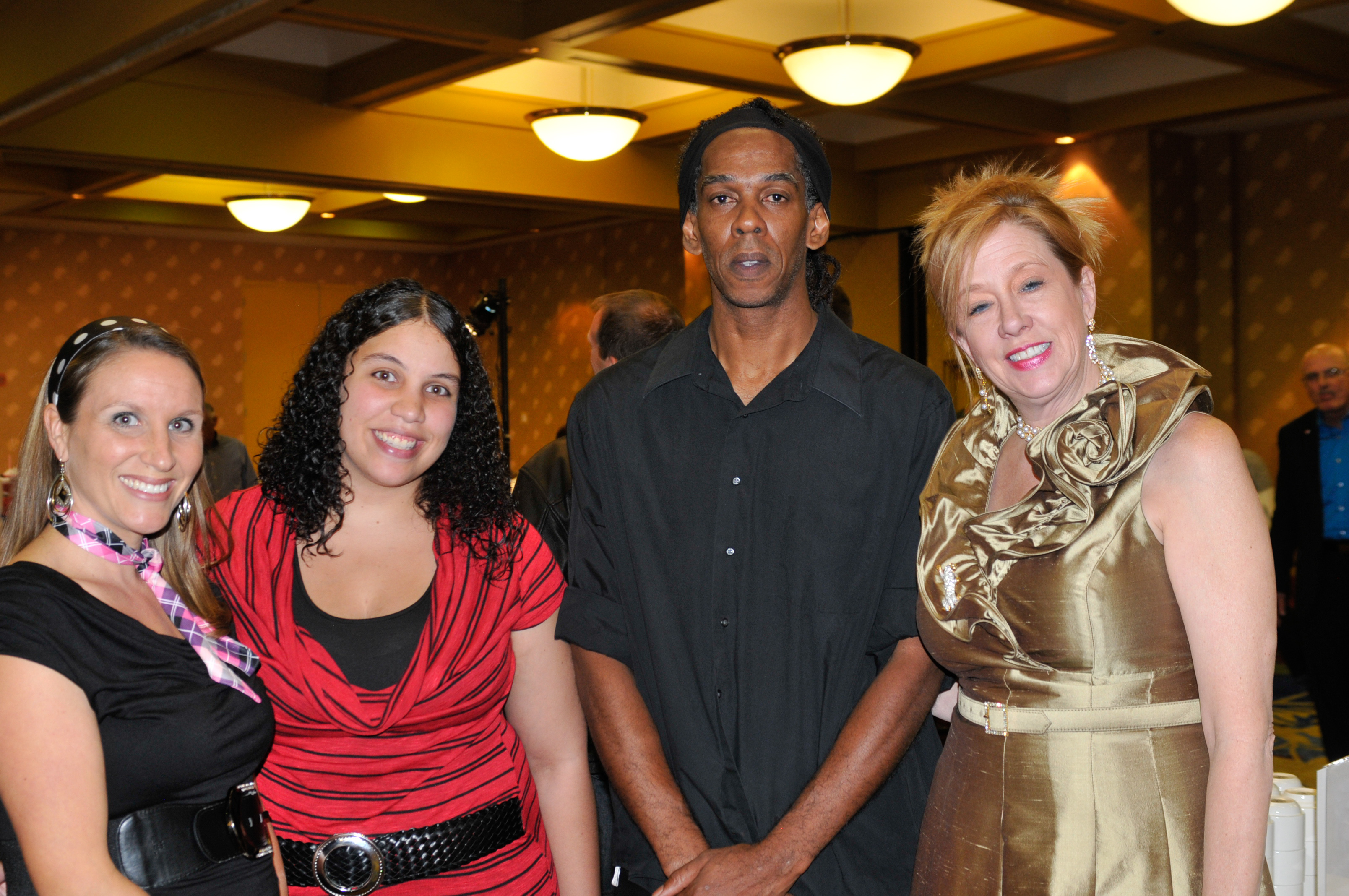 Traci Hearne, left, Jennifer Ross, Malcolm Malone and Shelly St John