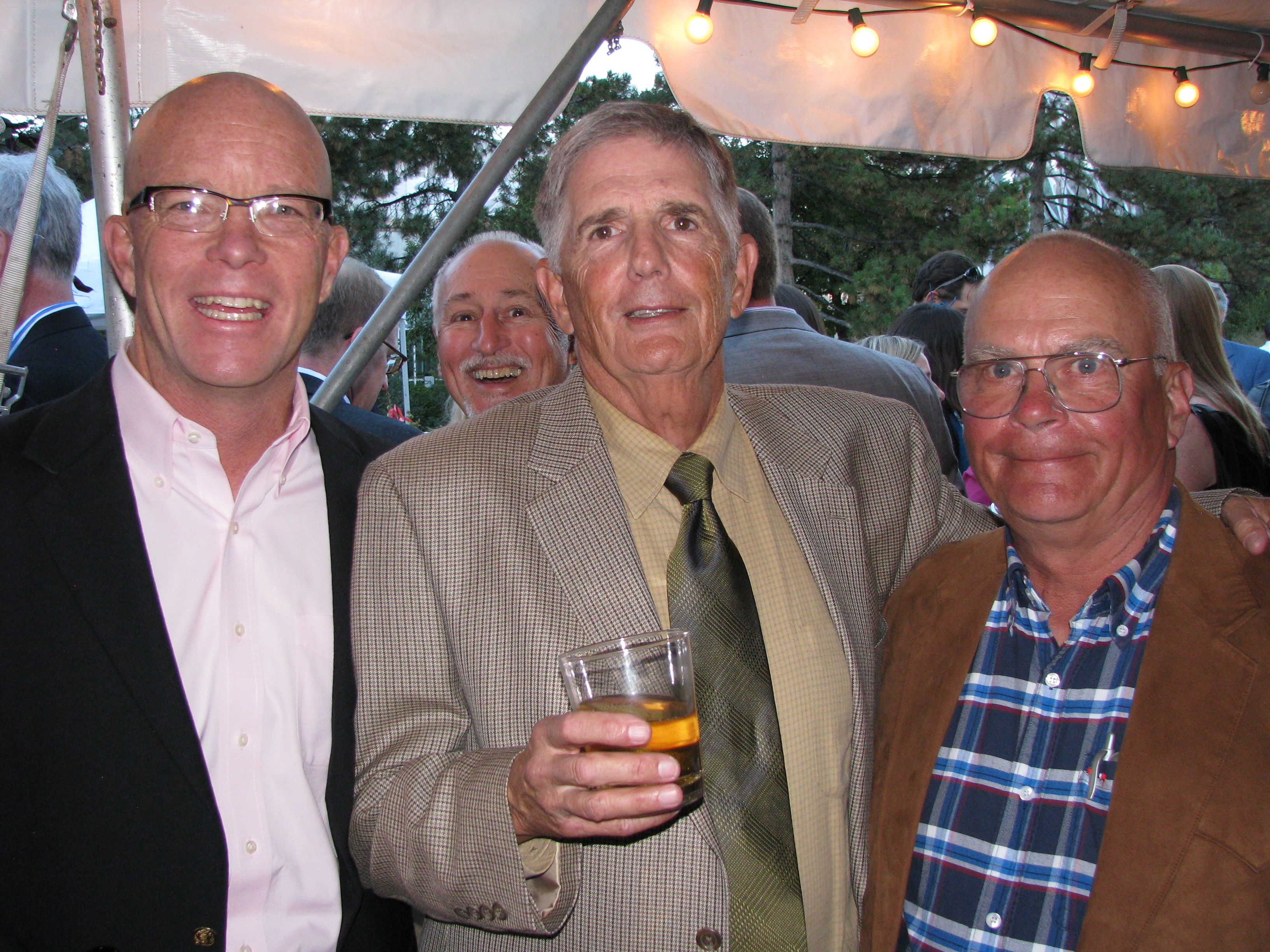 John Haefeli, left, Bob Essin and Jim Neighbor have fun at "Starry Nights"