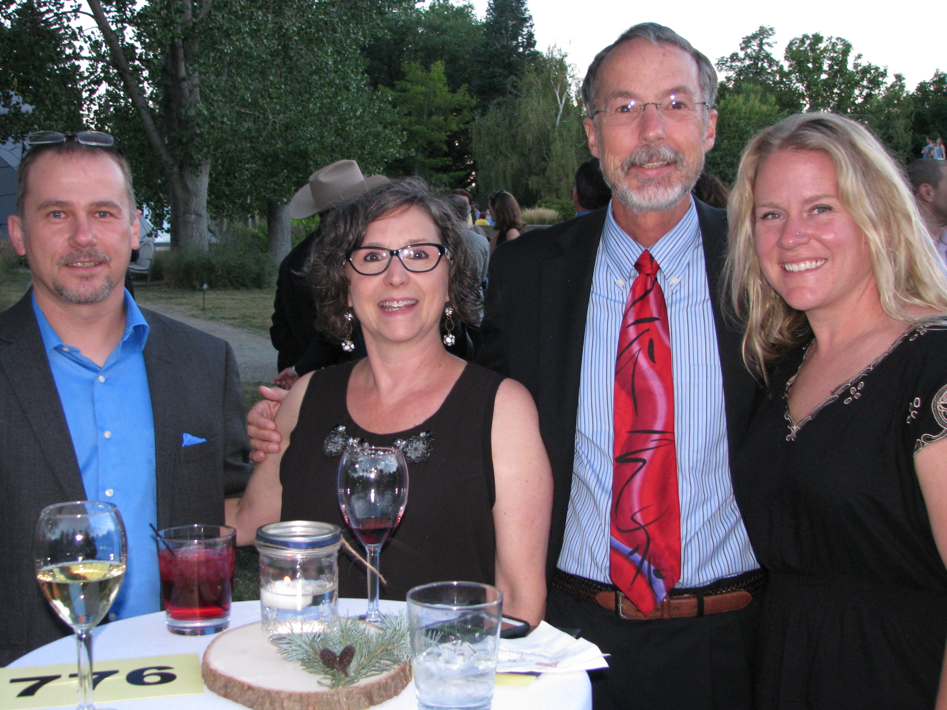 Clint Ouellette, left, with Peggy Haynes, Rusty Haynes, Alyse Kenser