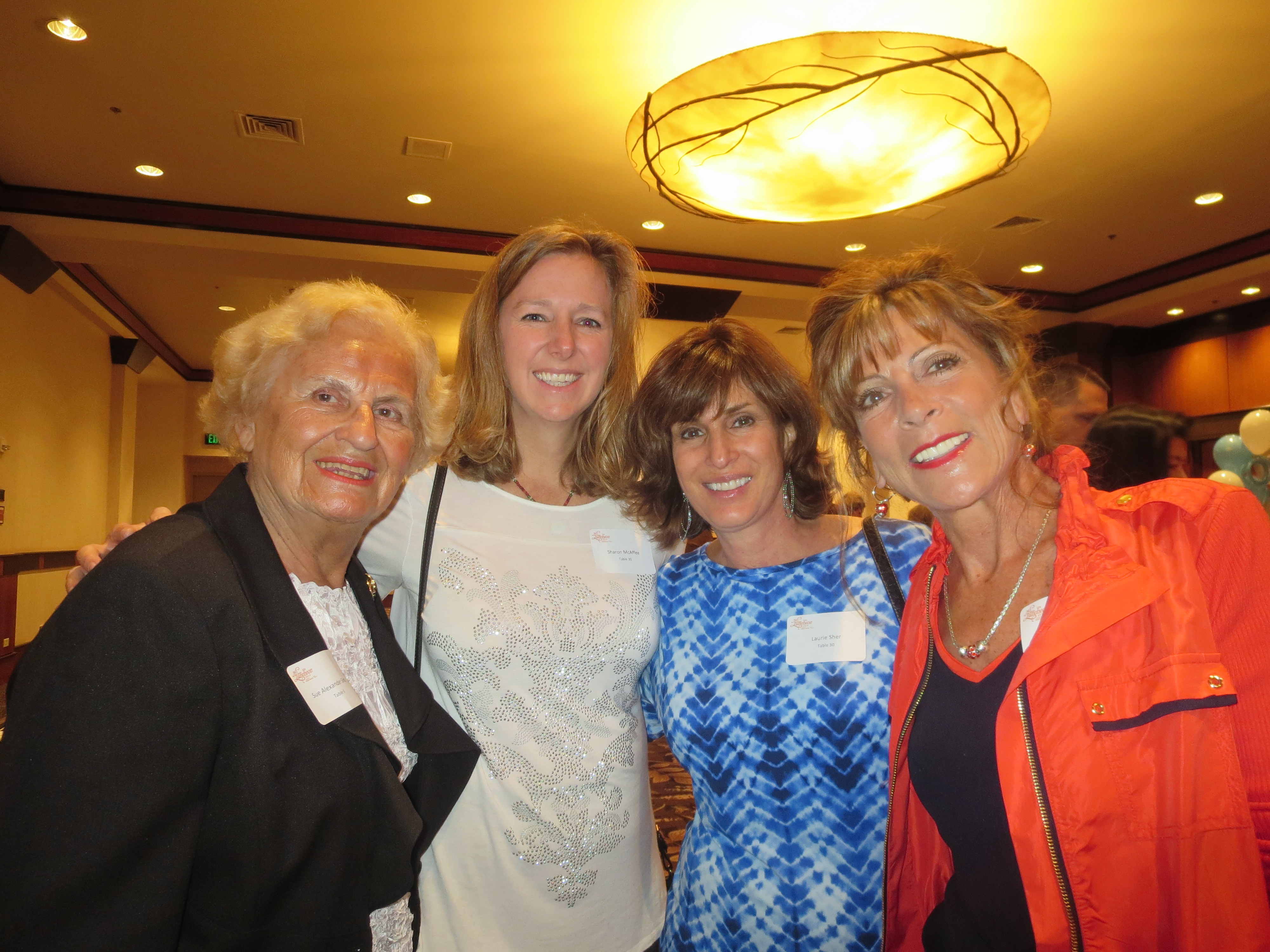 L to R: Sue Alexander Simos, Sharon McAfee, Laurie Sher, Cindy Friedland