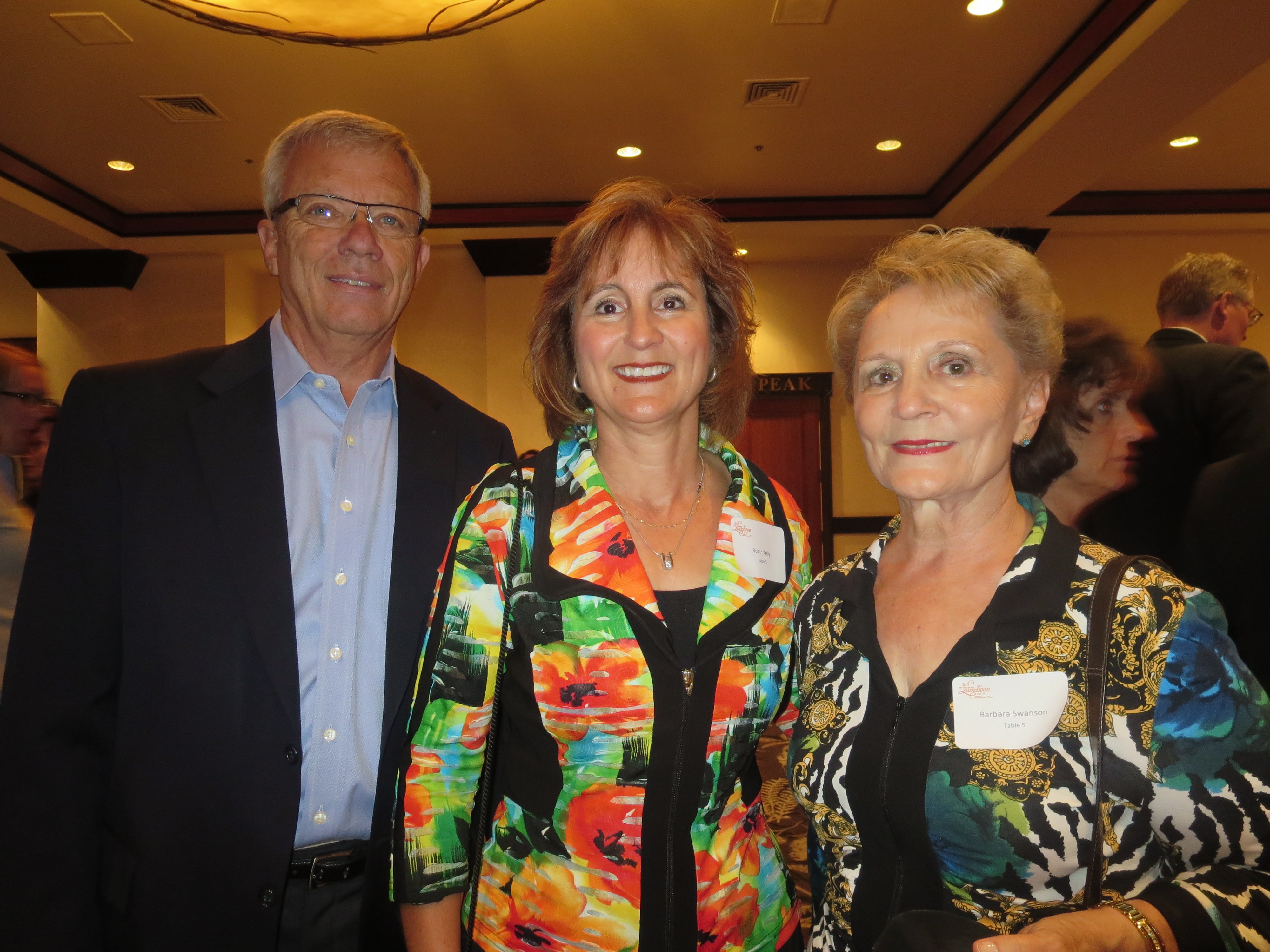 L to R: Dick & Robin Kelly, Barbara Swanson