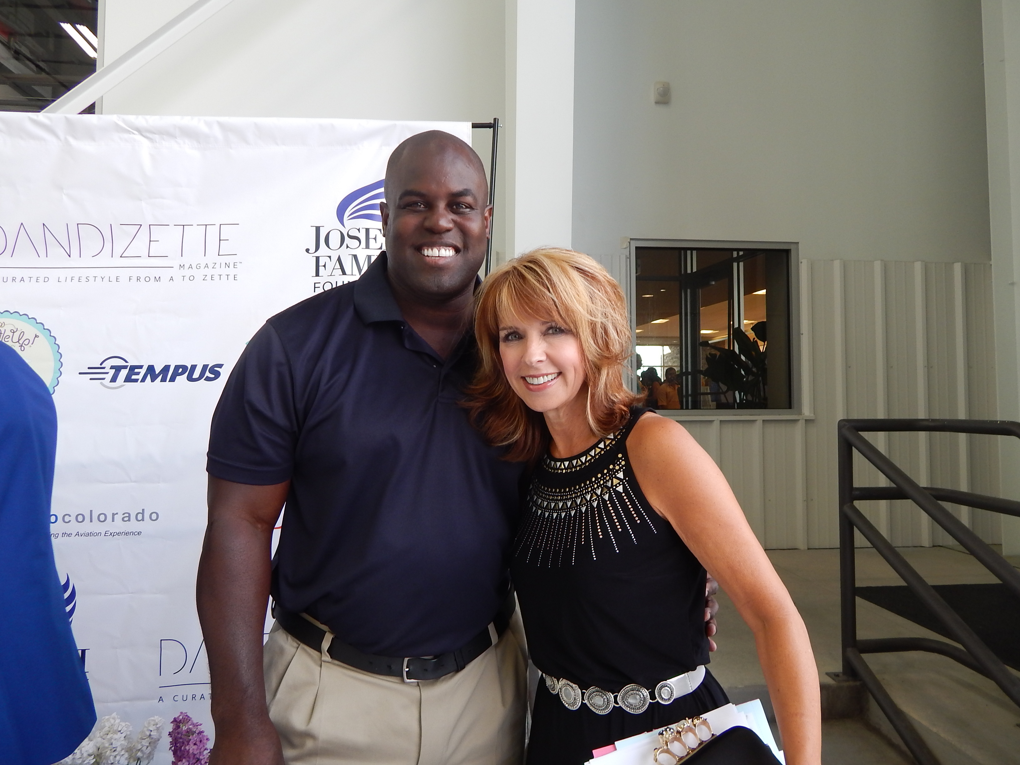 Reggie Rivers and Kim Christiansen at the Saddle Up party