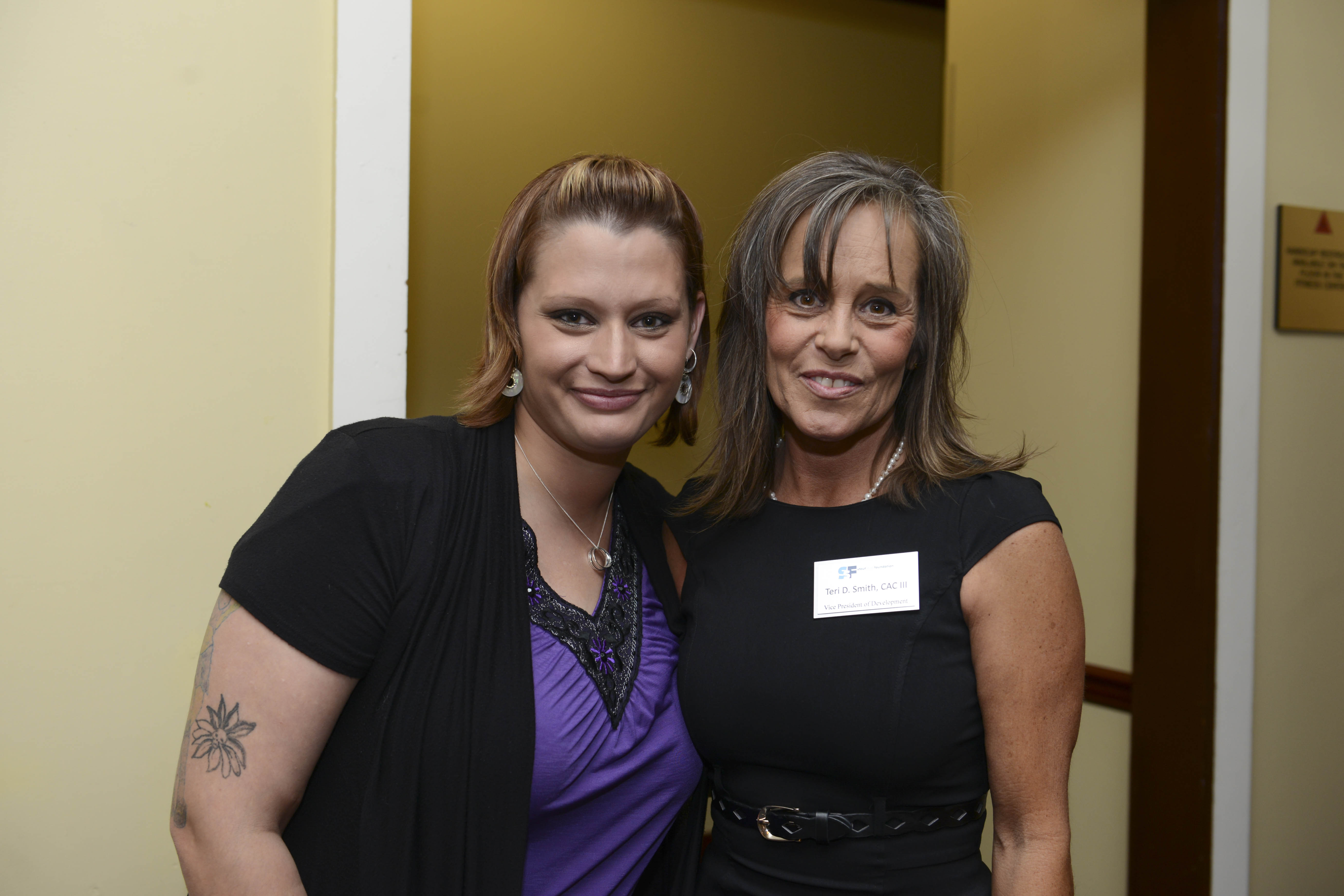 Amber King, left, with Teri Smith