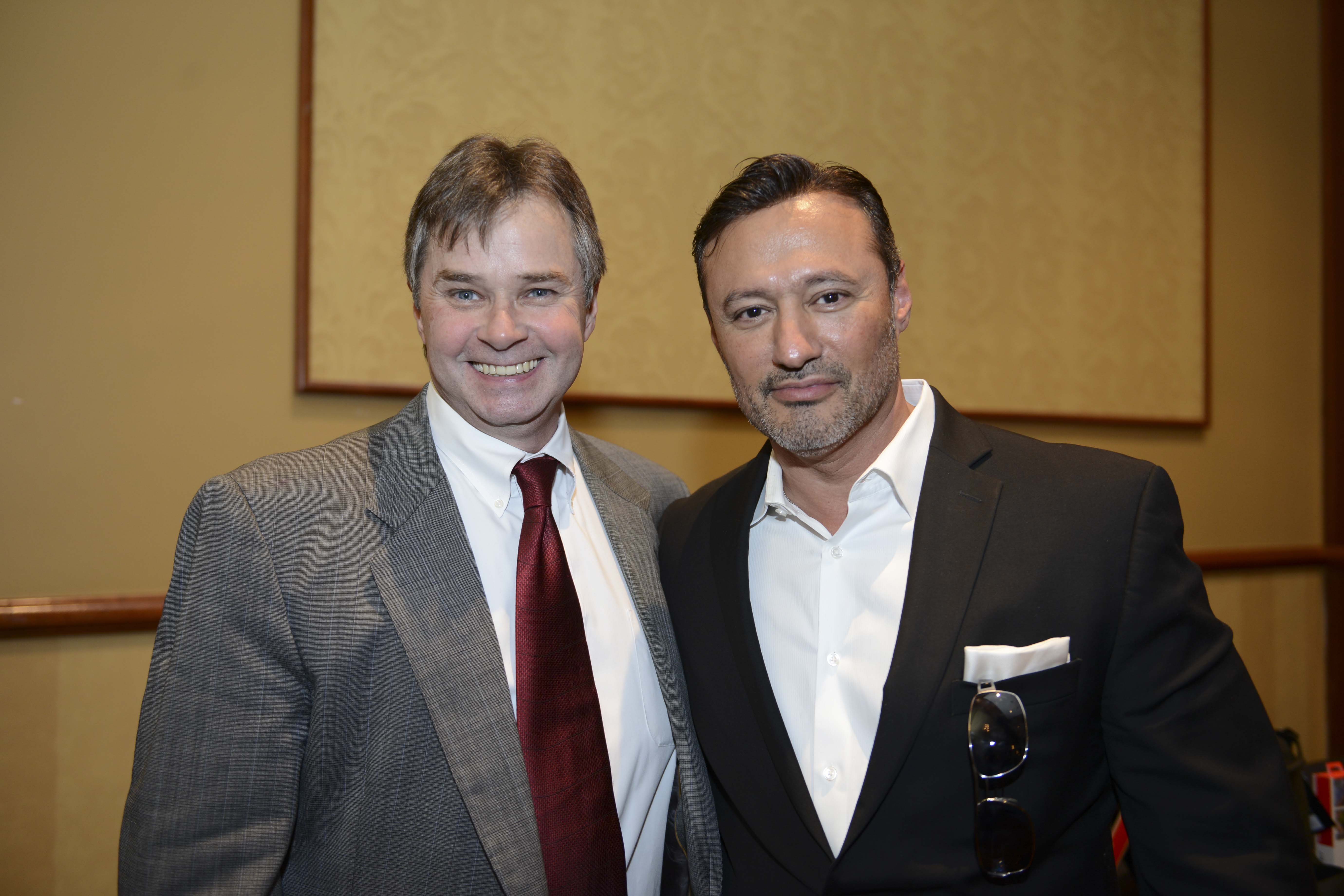 President Christopher Conway, left, with Board Chairman Joe Gerardi