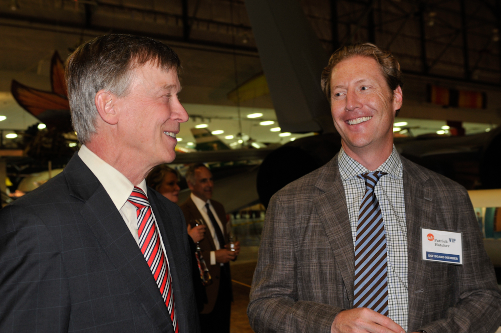 Governor John Hickenlooper chats with Patrick Hatcher (corporate ...