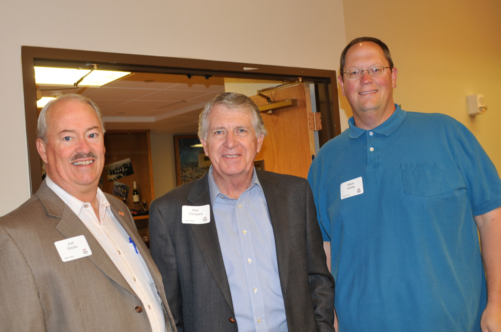 Board member Joe Welte, left, Ken Conyers and Mark Welte
