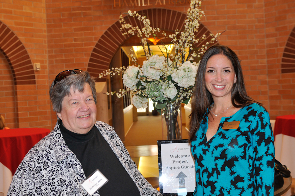 Michaela Laune, left, and past board member Elisa Fowler