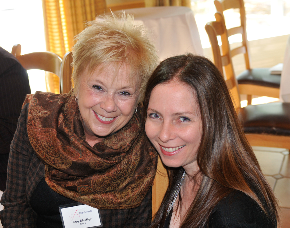 Sue Shaffer, left, who helped Michelle Sas with a scholarship