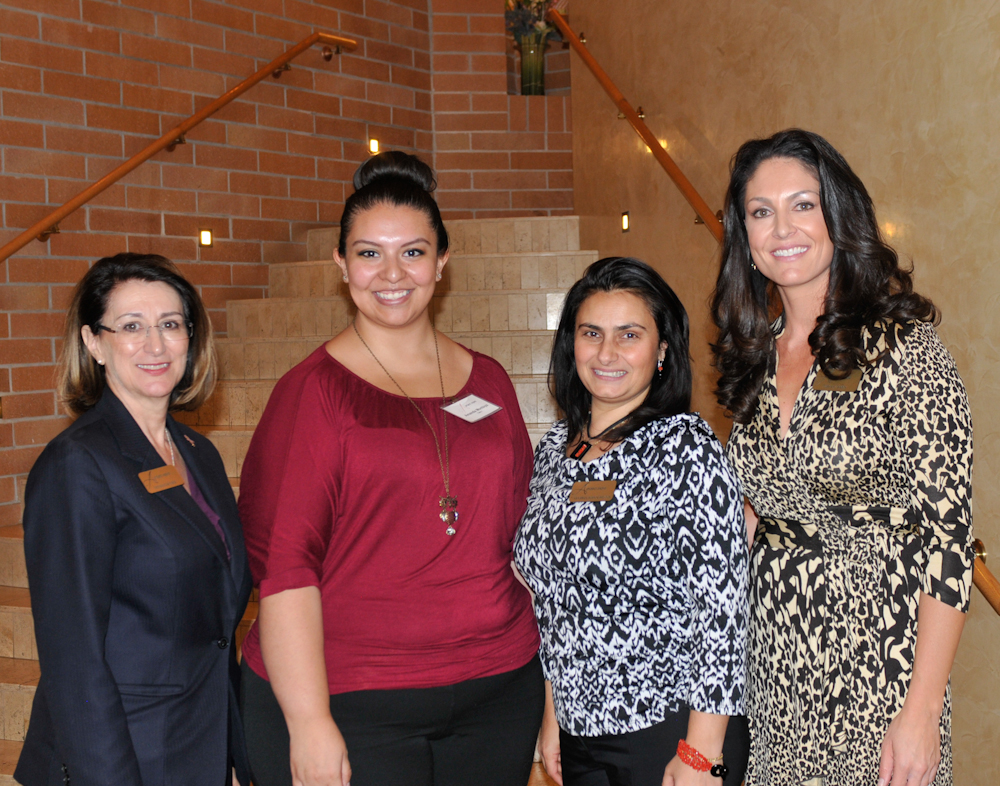 Victoria Gartelos, left, scholarship recipient Amanda Montoya, Giovanna ...