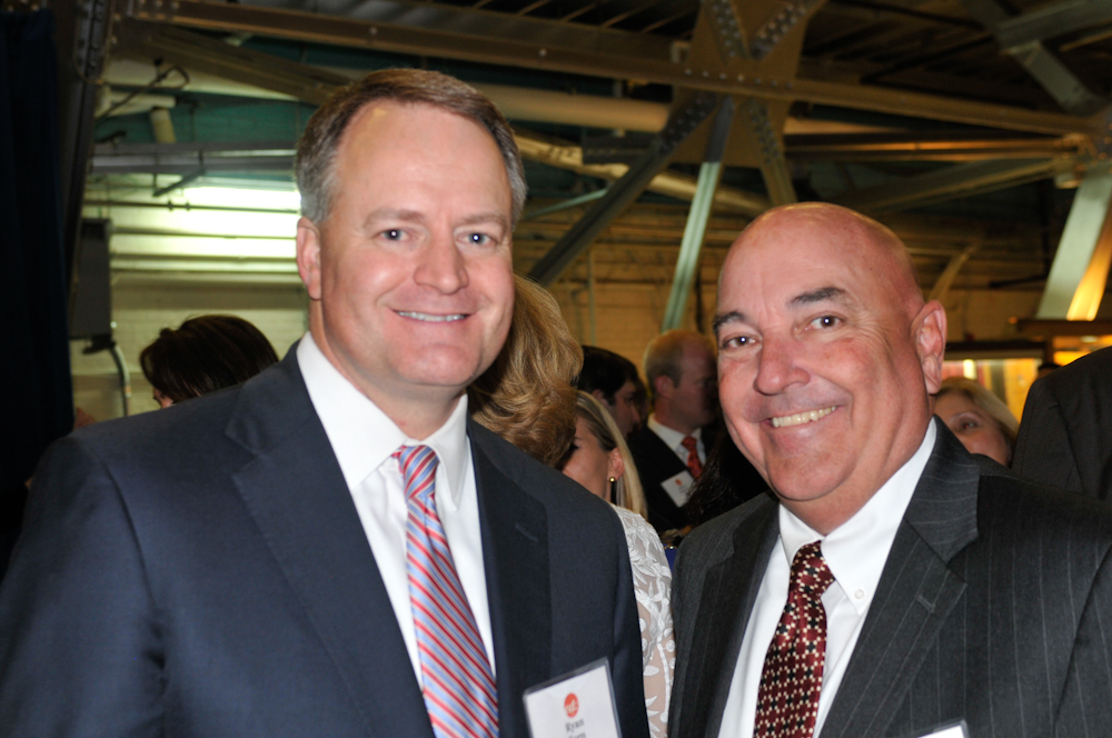 Ryan Zorn, left, chats with Orval Baldwin