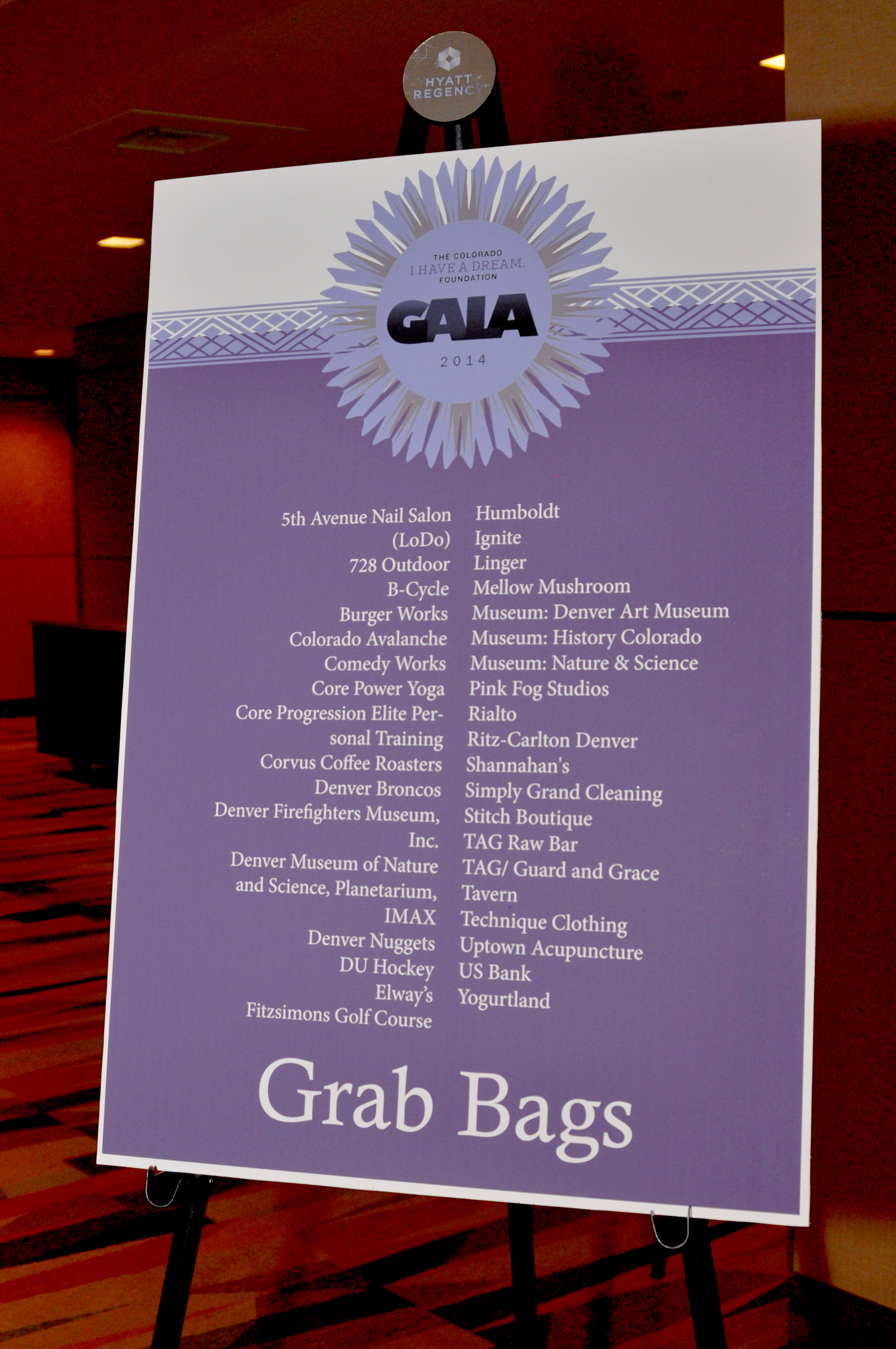 Generous supporters provided Grab Bags for the guests