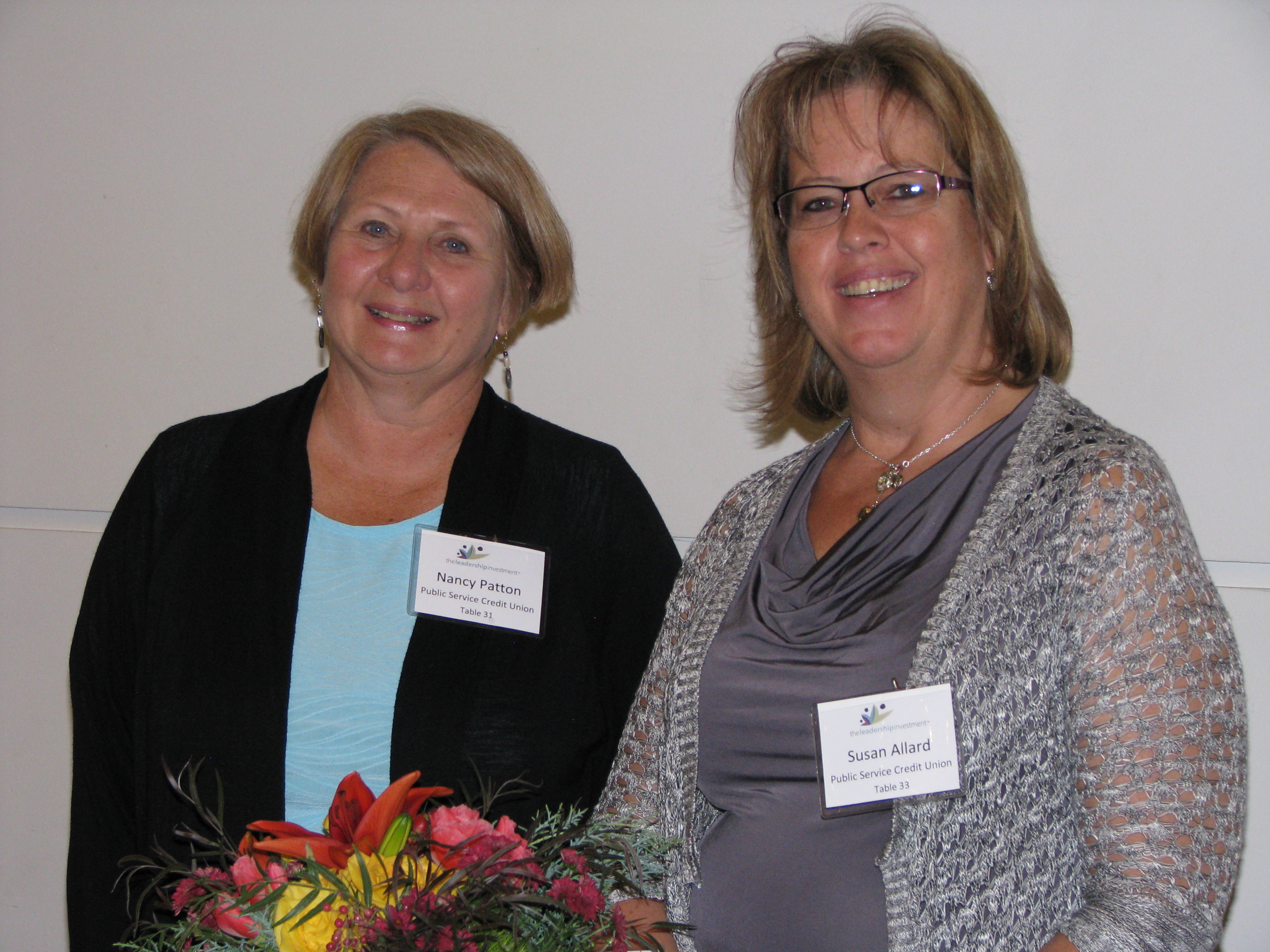 Nancy Patton, left, and Susan Allard are all smiles