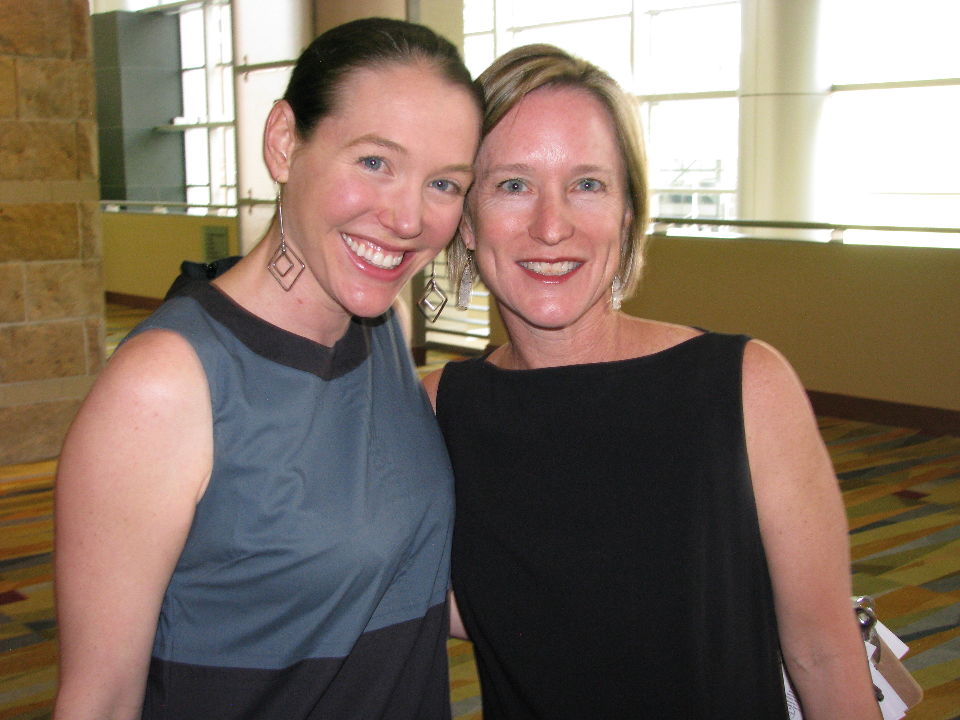 Nell Roberts, left, takes time for a photo with Charlotte Wetzel