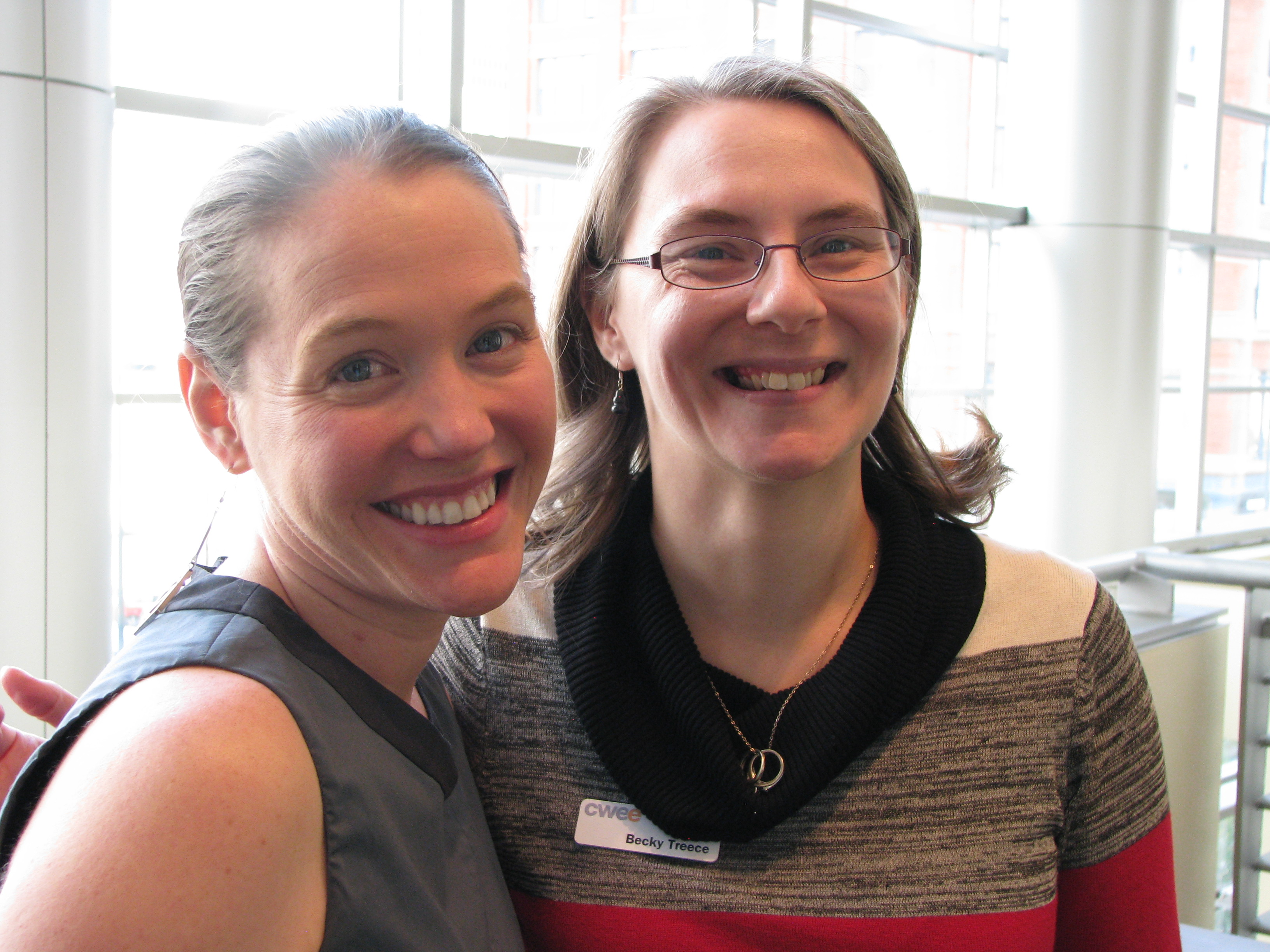 Nell Roberts, left, and Becca Treece smile at the end of a beautiful event