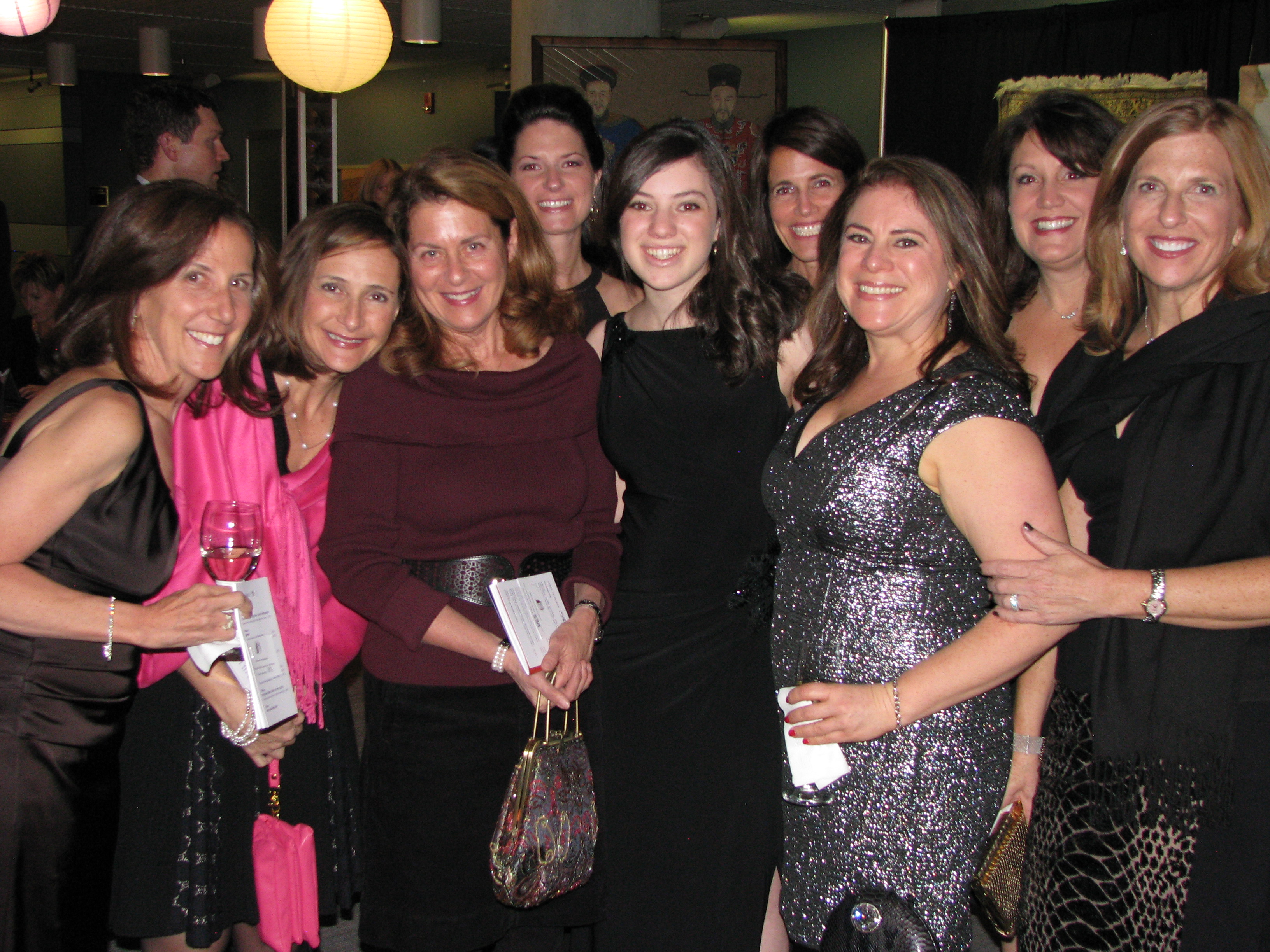 Trustee Lisa Levin Appel, third from right, celebrates the night with ...