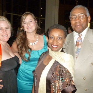 (l to r): Brad and Nicole Rowell, and Esther and Nate Davy
