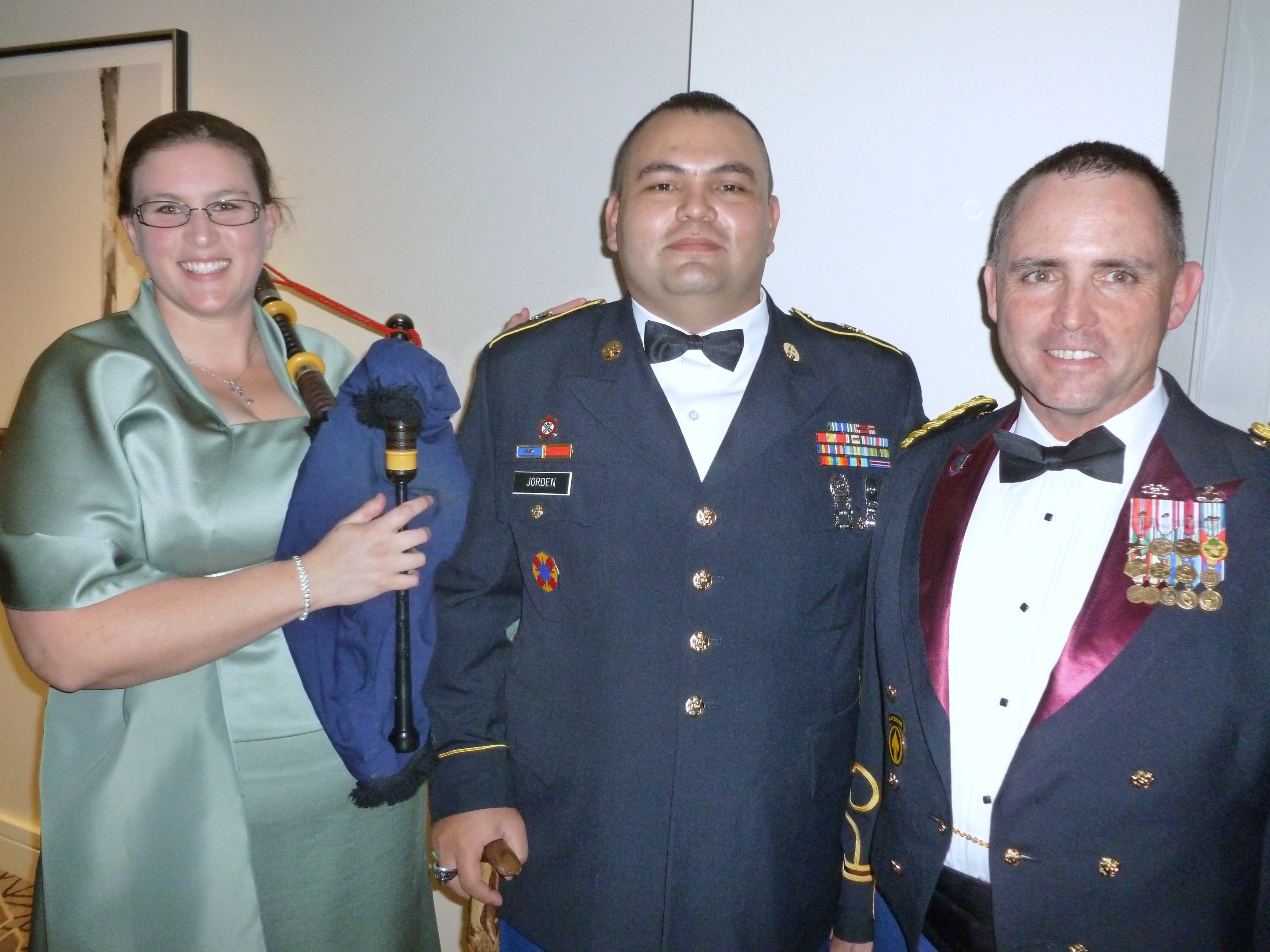 Karyl-Lynn and SGT (Ret) Kruger Jorden and LTC Aaron Termaine