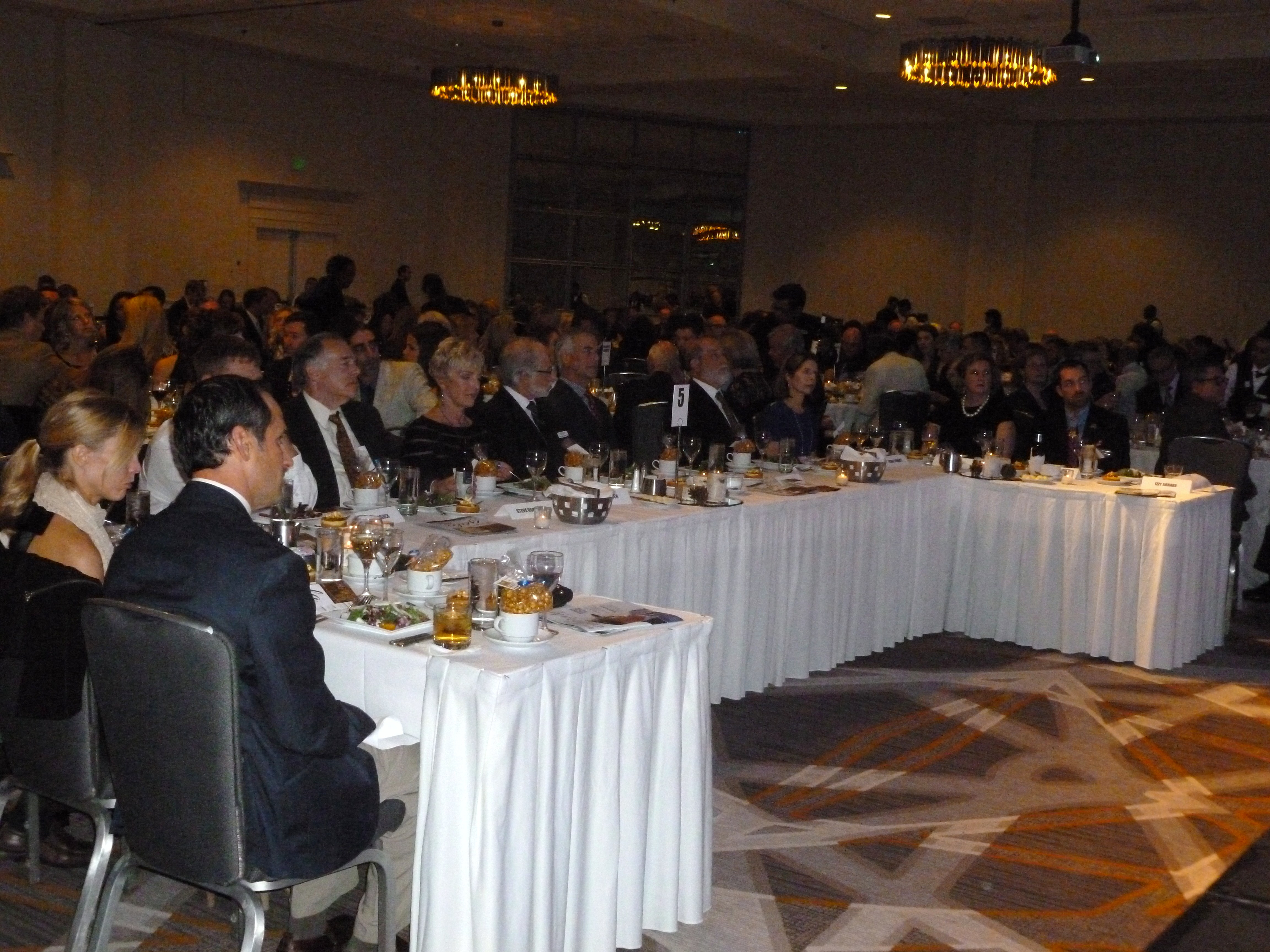 Front and center for the dinner program