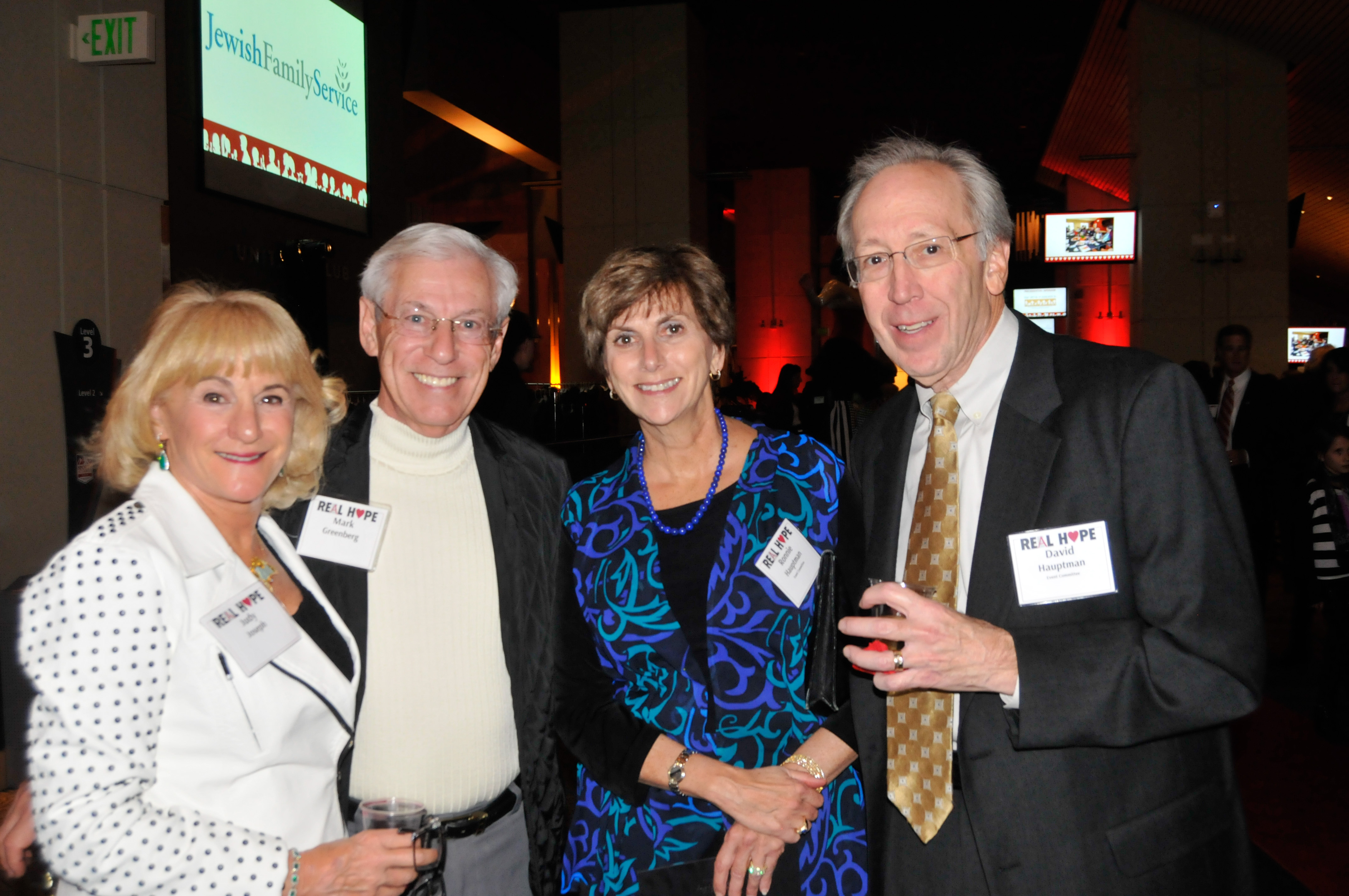 Judy Joseph, left, Mark Greenberg, Ronnie and David Hauptman