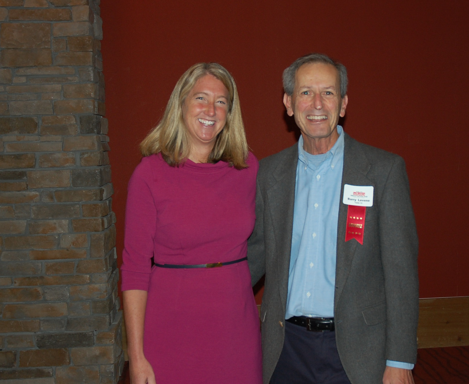 Denver Deputy Mayor Cary Kennedy with October honoree Barry Levene