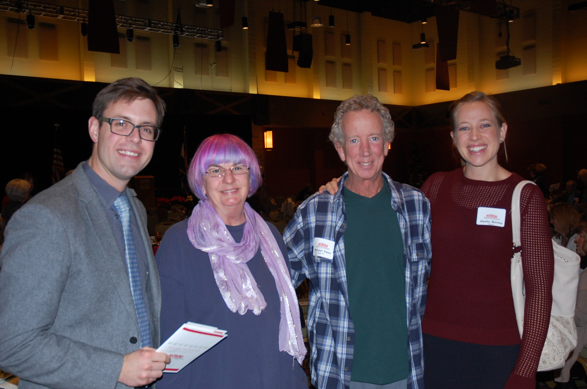 Nathan Church, left, Rosemary Evetts, Michael Vaux and Alysha Burney