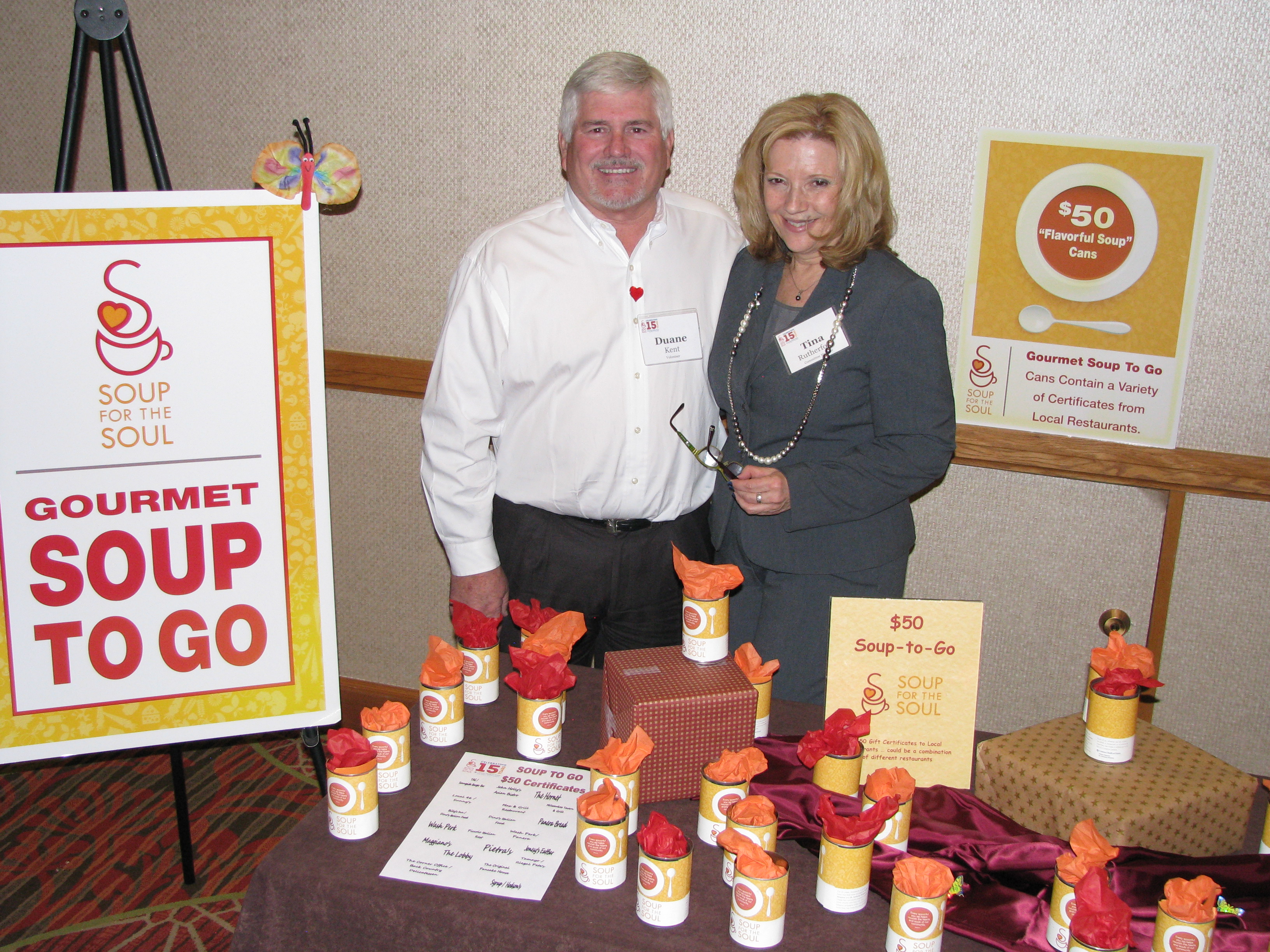 Working hard for Soup to Go: Duane Kent and Tina Rutherford